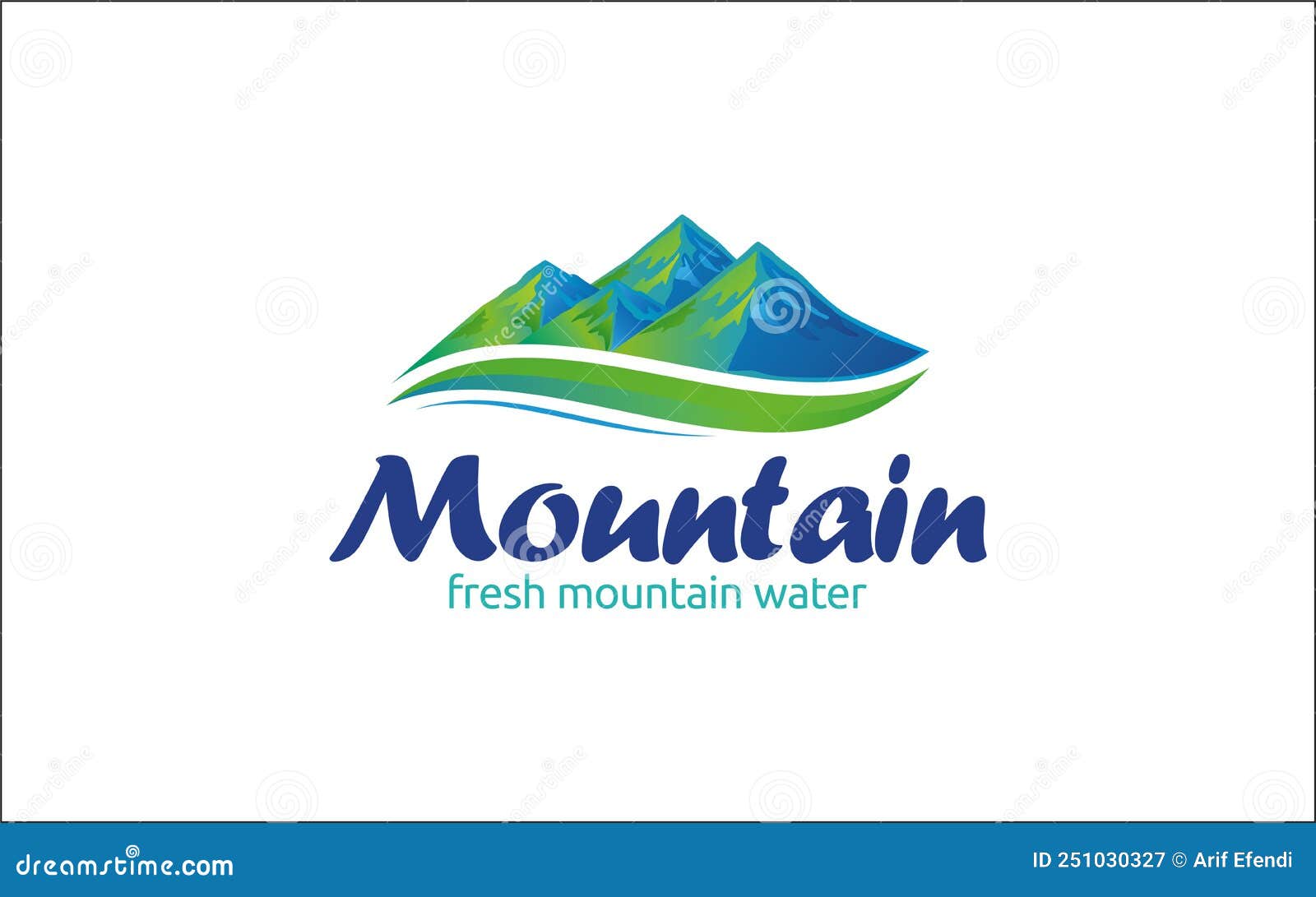 Illustration Graphic Vector of Natural Fresh Mountain Water Logo Design ...