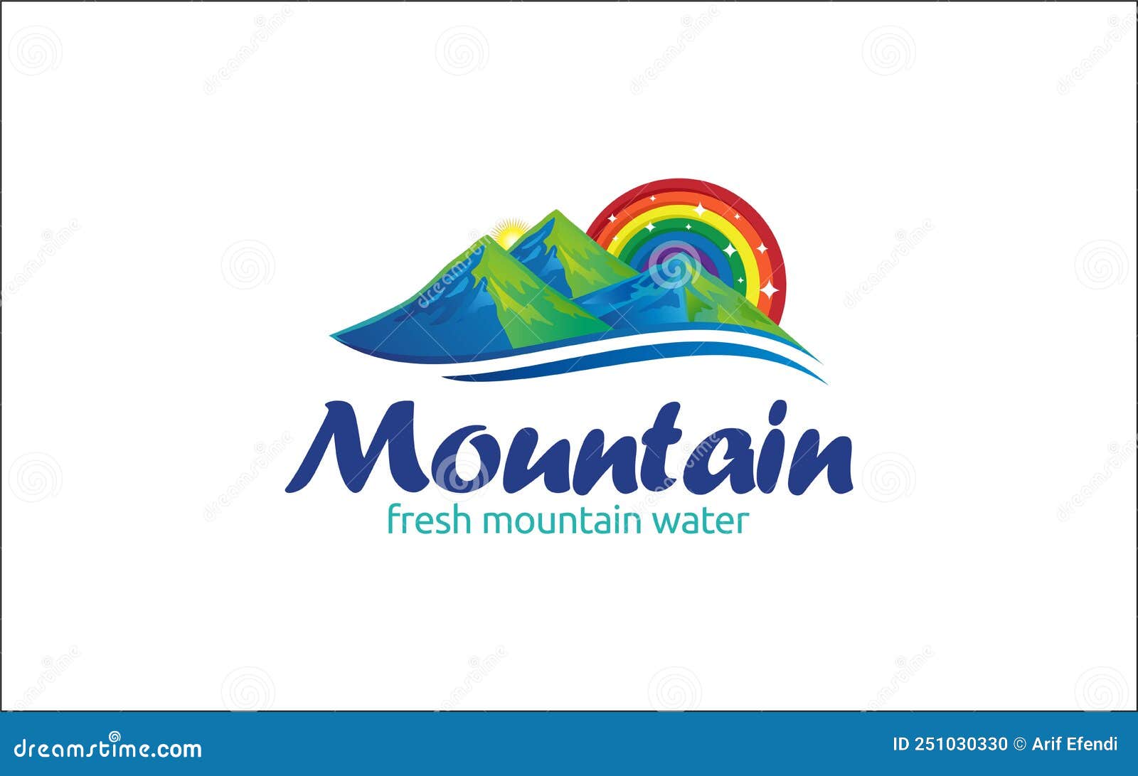 Illustration Graphic Vector of Natural Fresh Mountain Water Logo Design ...