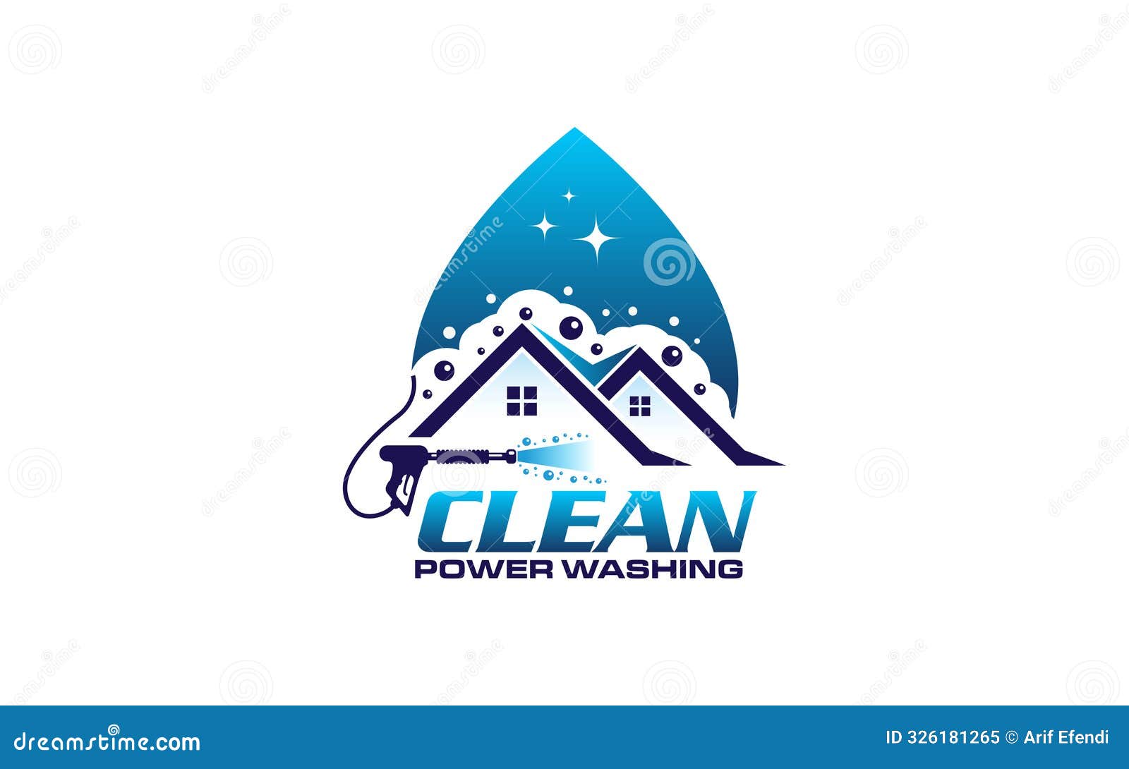 Illustration Vector Graphic of Pressure Power Wash Spray Logo Design ...