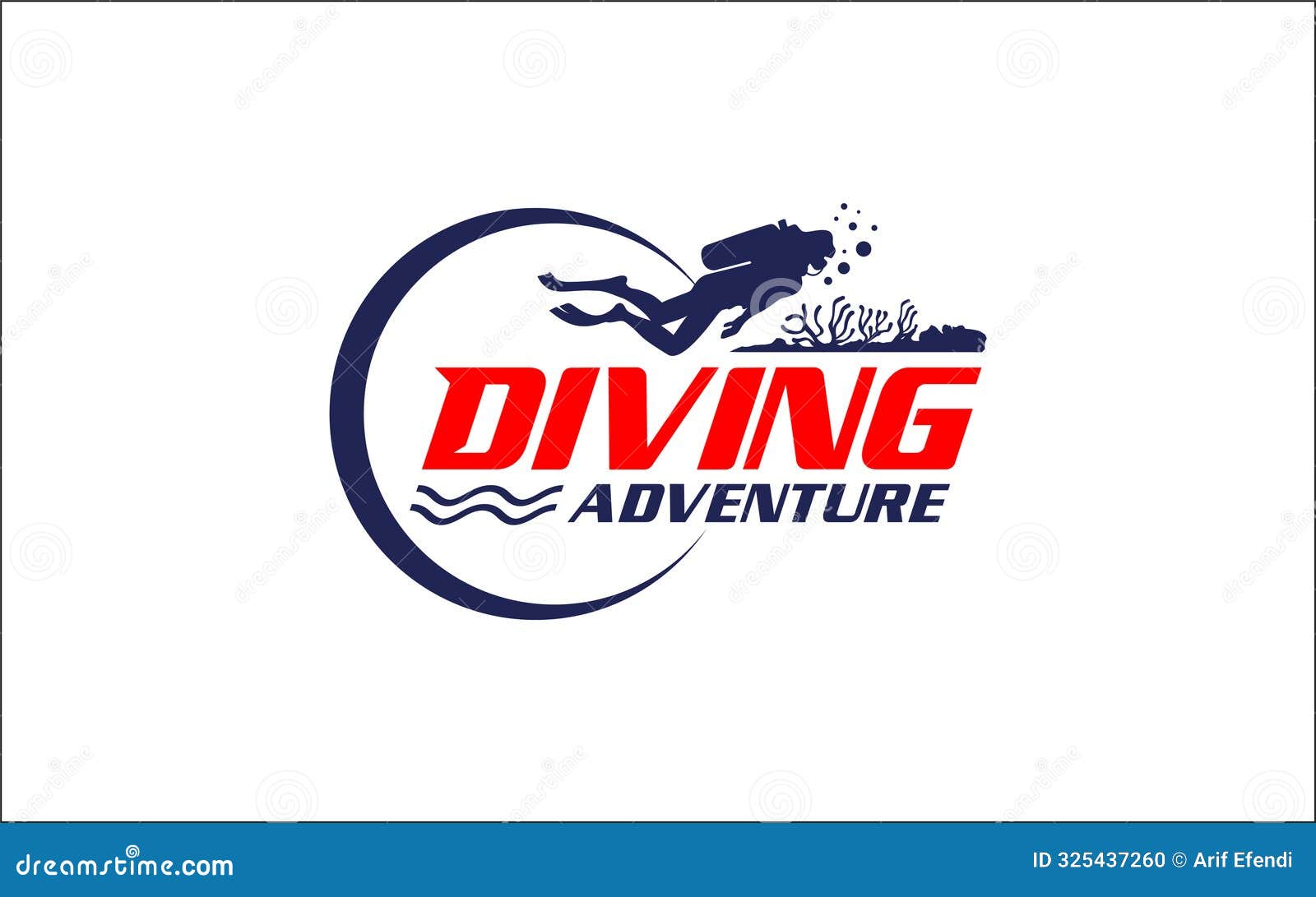 Illustration Graphic Vector of Scuba Diving Logo Design Template Stock ...