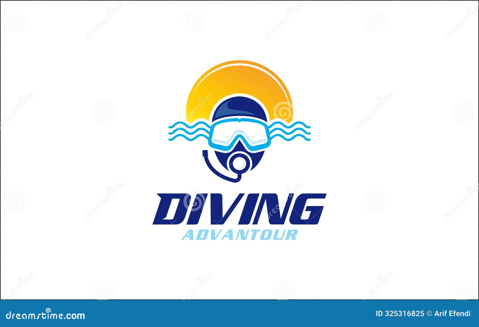 Illustration Graphic Vector of Scuba Diving Logo Design Template Stock ...