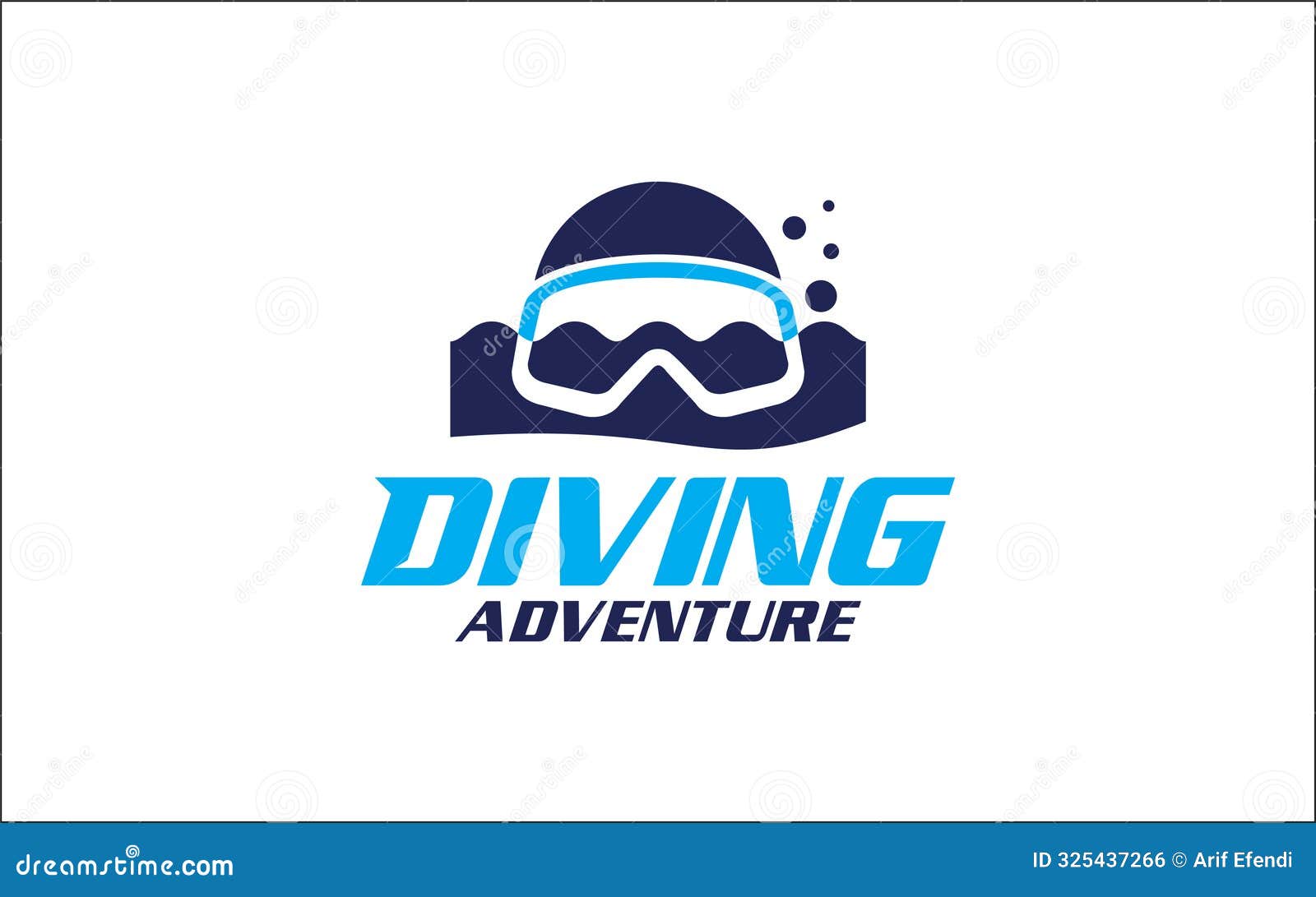 Illustration Graphic Vector of Scuba Diving Logo Design Template Stock ...