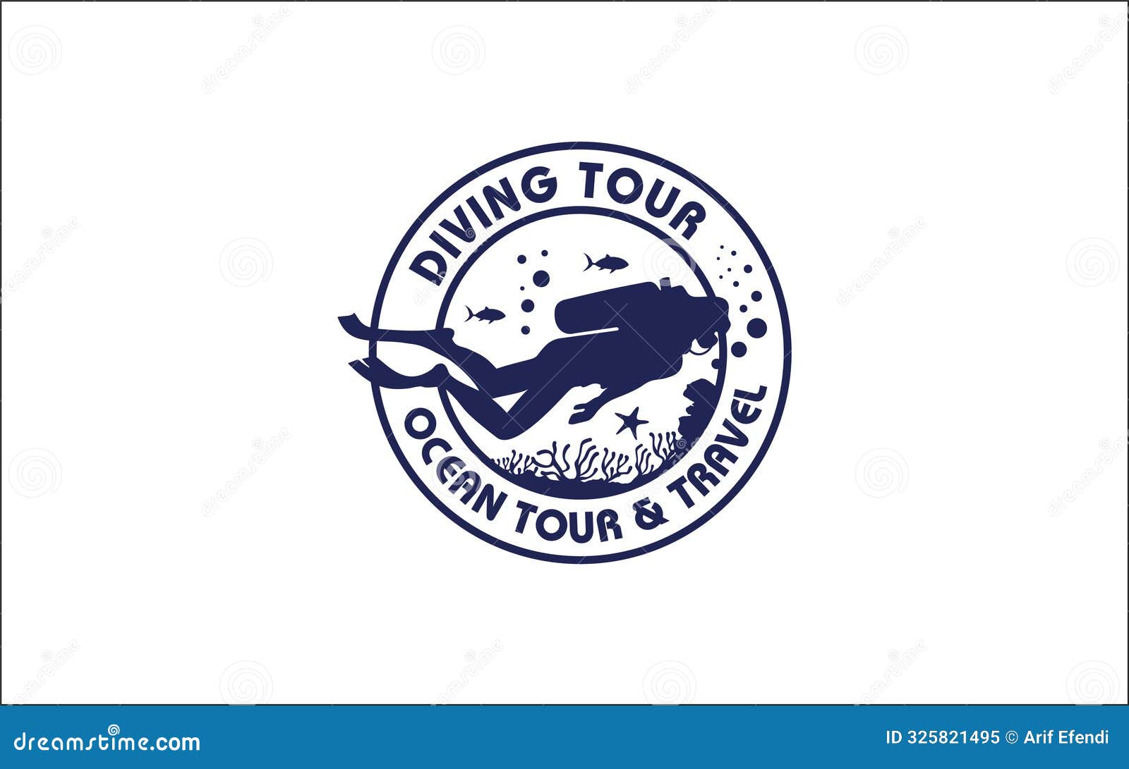 Illustration Graphic Vector of Scuba Diving Logo Design Template Stock Illustration ...