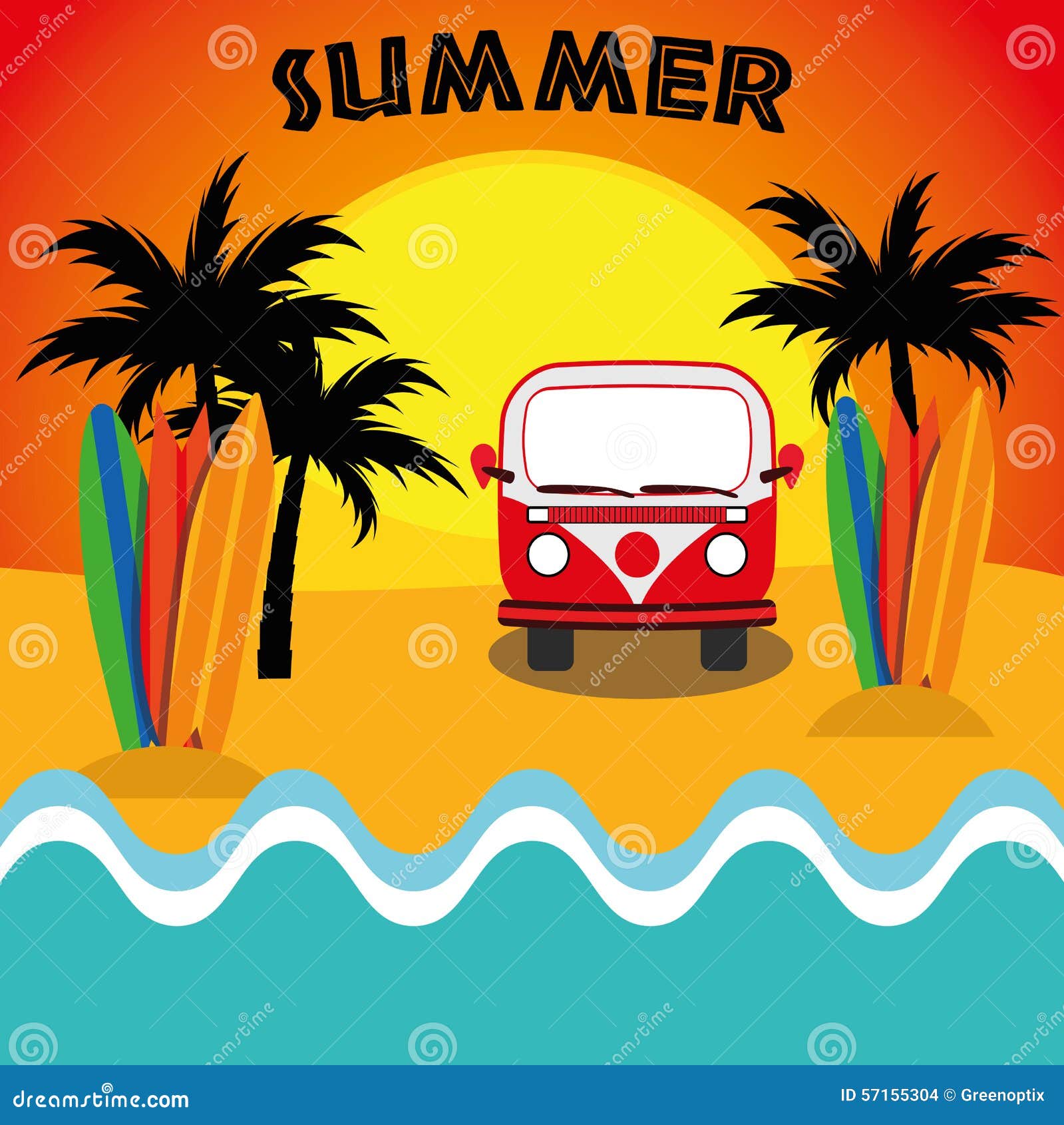 Illustration Graphic Vector Summer, Travel, Holiday Stock Vector ...