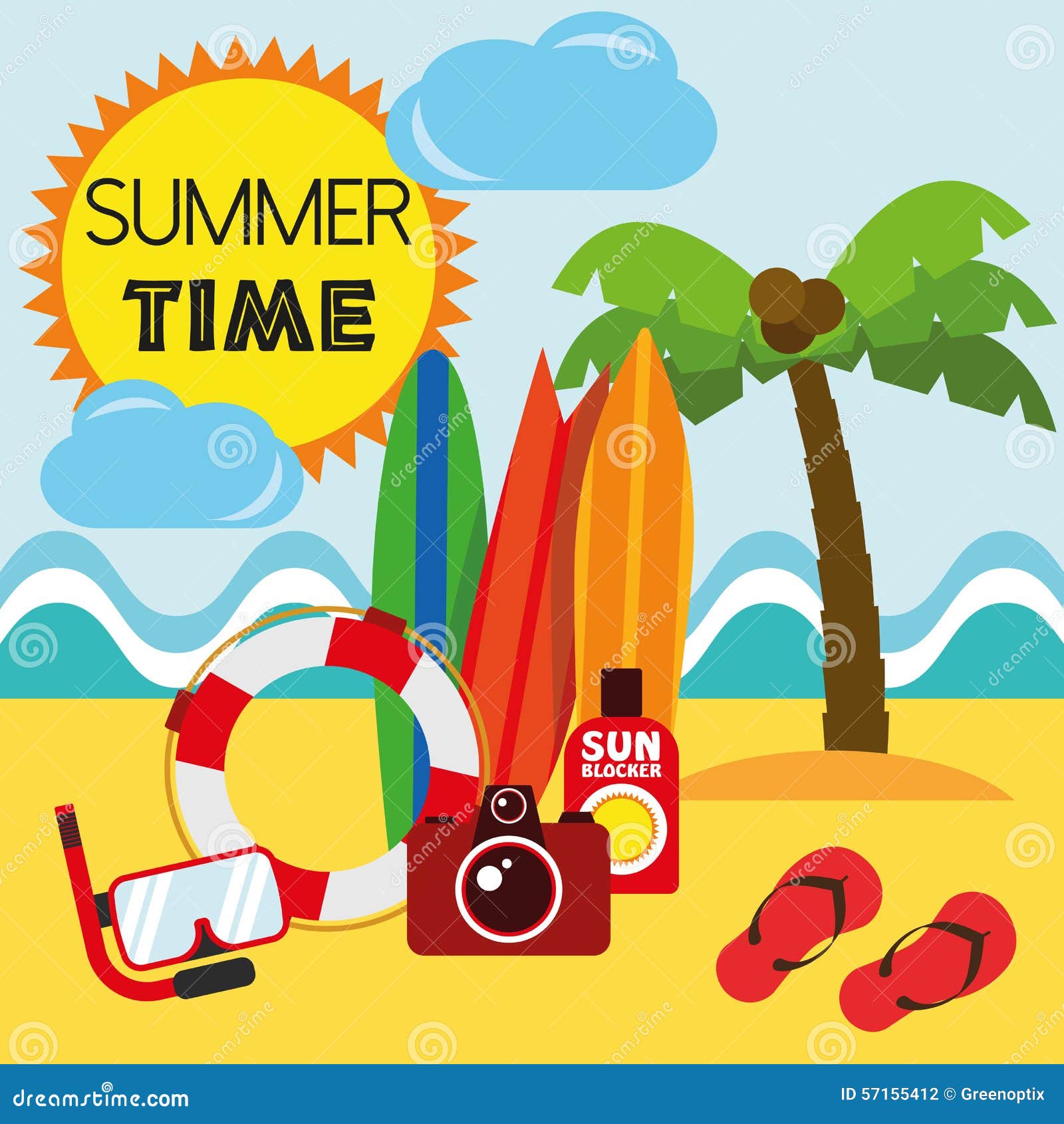 Illustration Graphic Vector Summer, Travel, Holiday Stock Vector ...