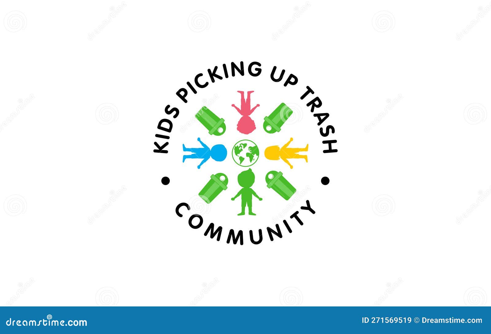 Illustration Vector Graphic of a Volunteer Picking Up Trash Logo Design ... Illustration Vector Graphic of a Volunteer Picking Up Trash Logo Design ...