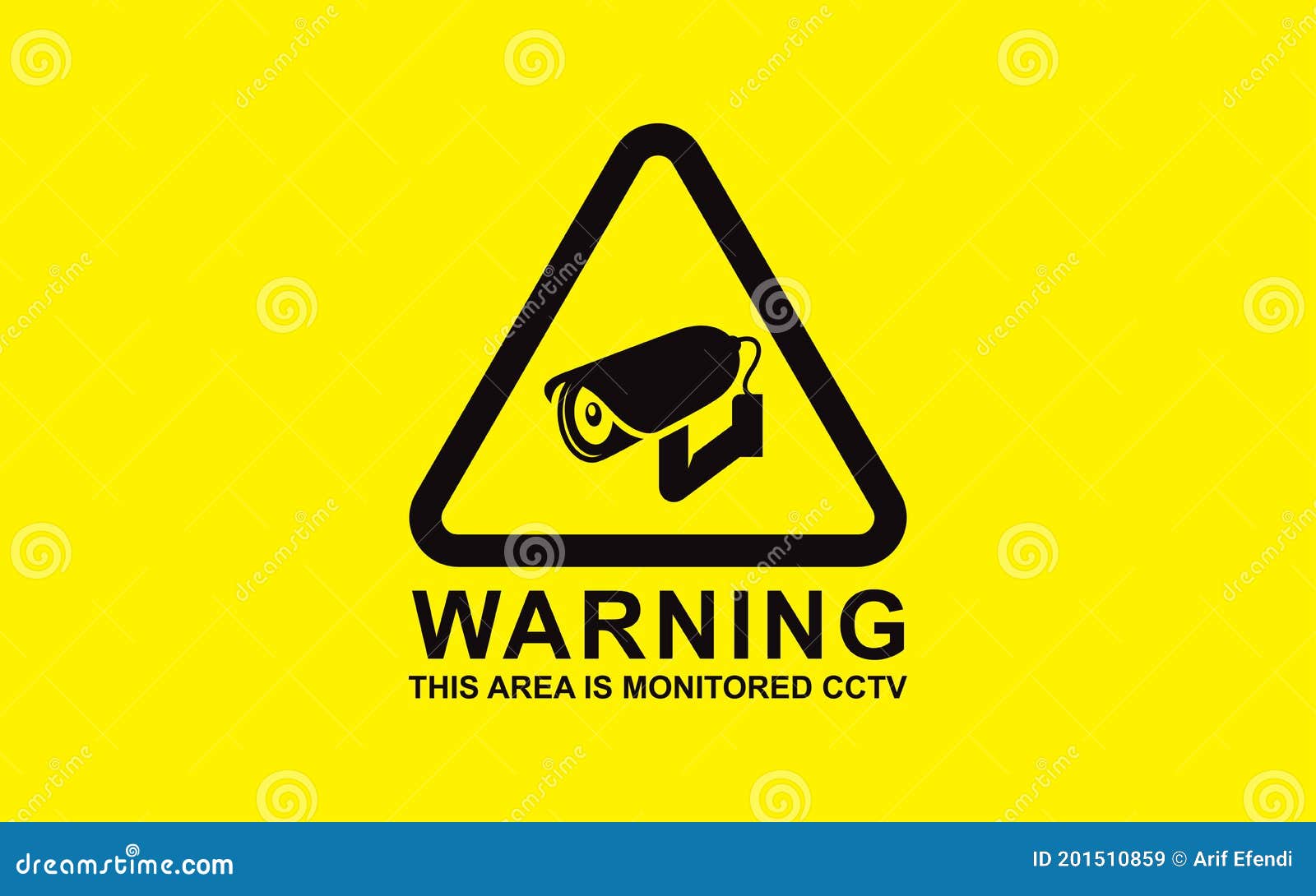 Illustration Graphic Vector of Warning Sticker for CCTV Camera Design ...