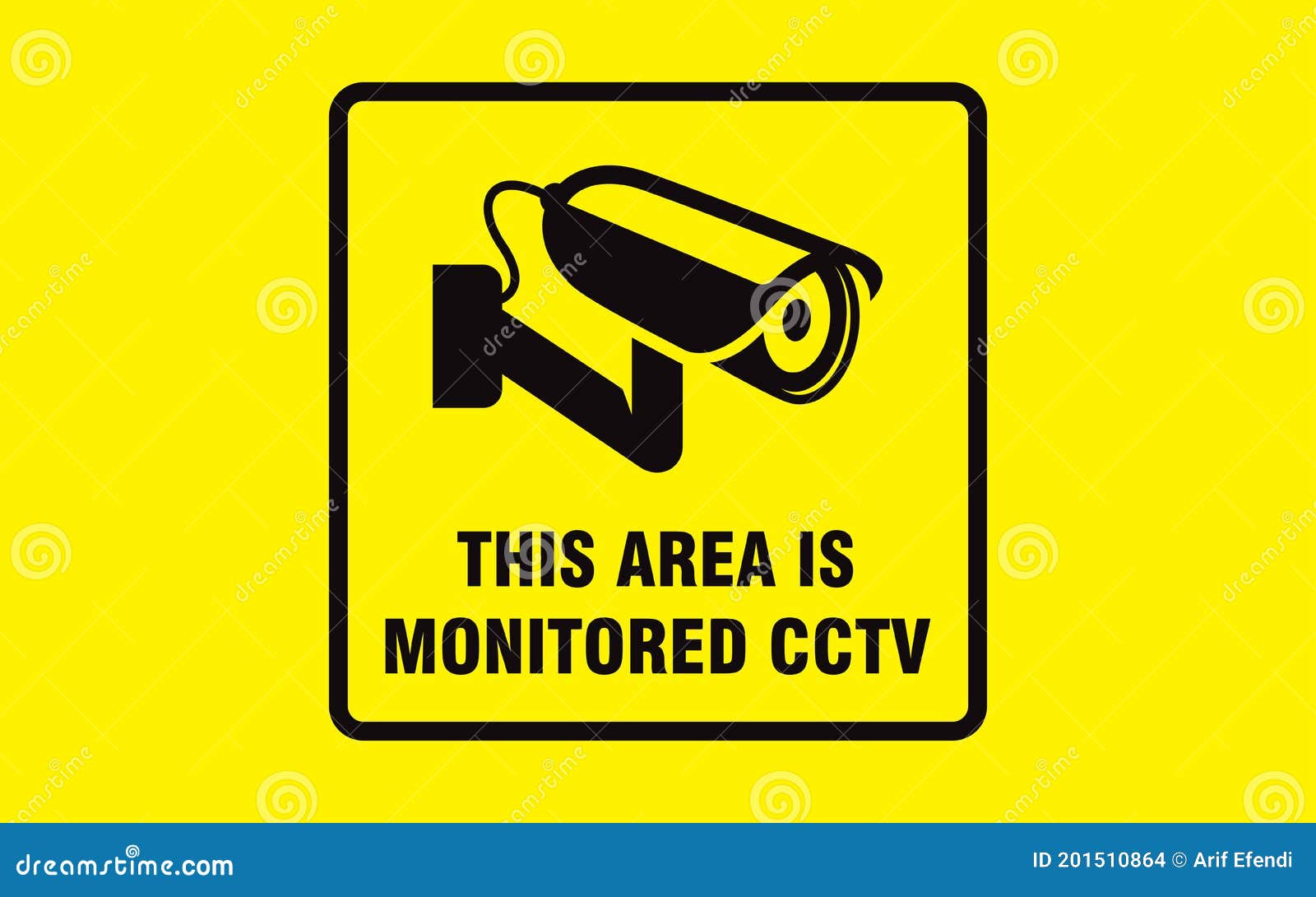 Illustration Graphic Vector of Warning Sticker for CCTV Camera Design ...