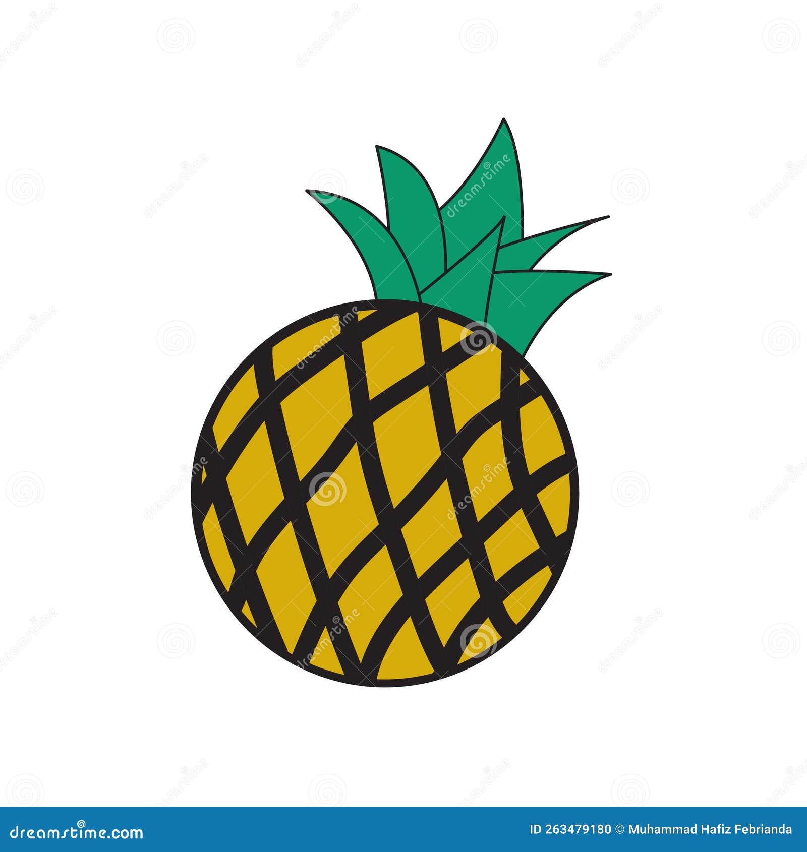 Illustration Graphique Vectorielle D'ananas Aux Formes Rondes ...