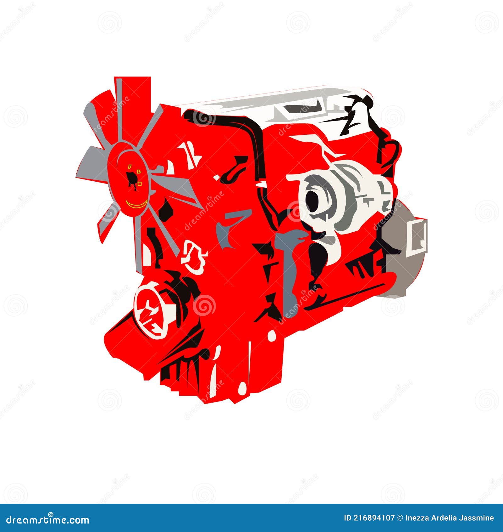 Illustration Graphique Vectorielle De La Machine Diesel Illustration de ...