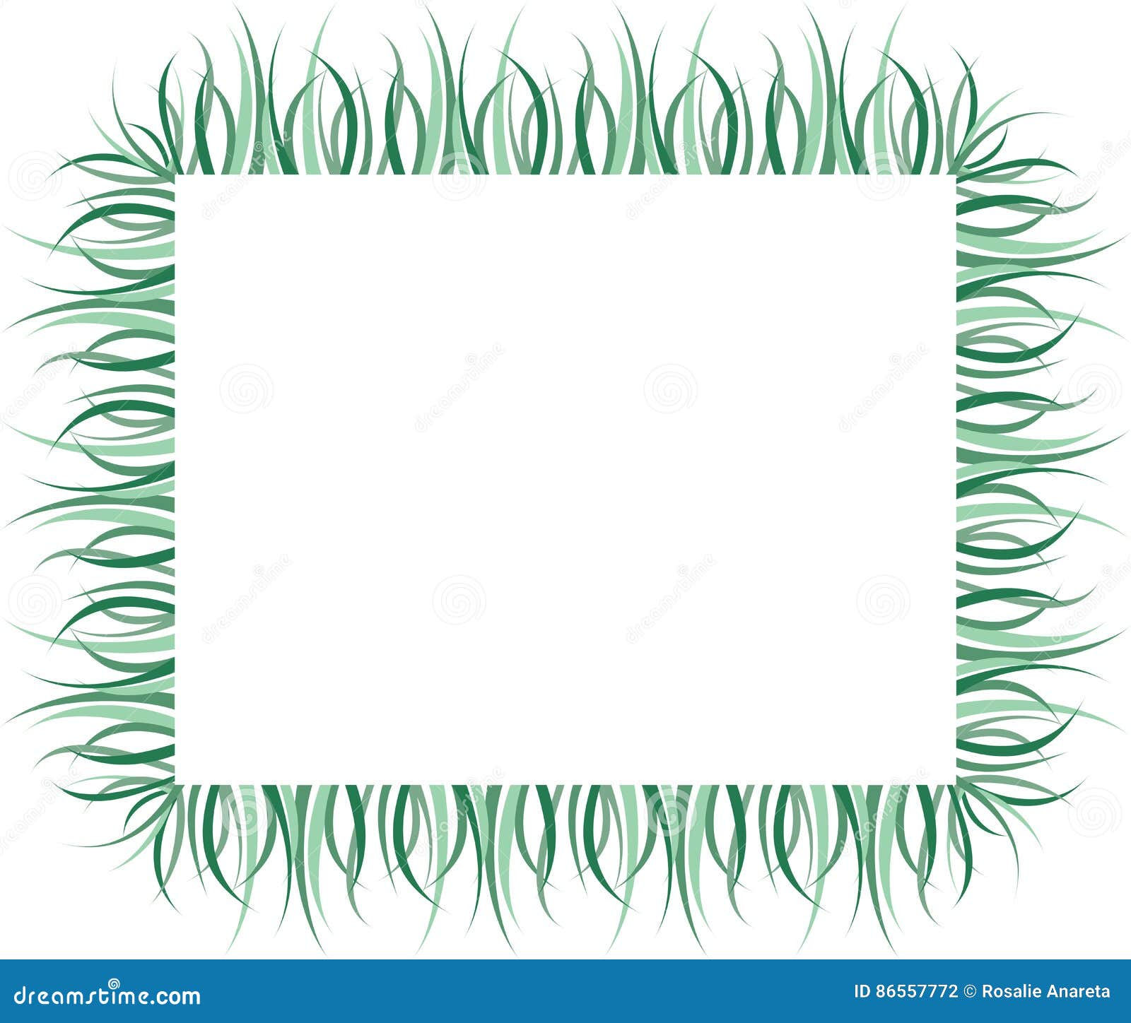 Illustration of Grass Border Design Stock Illustration - Illustration ...