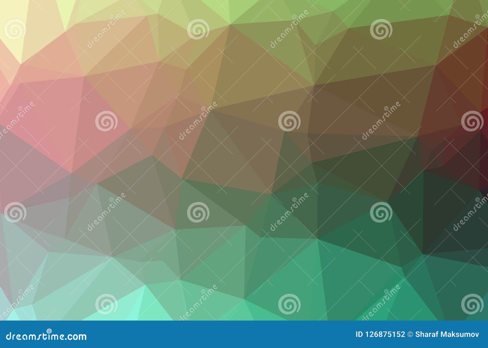 Illustration of Green Abstract Polygon Modern Multicolor Background ...