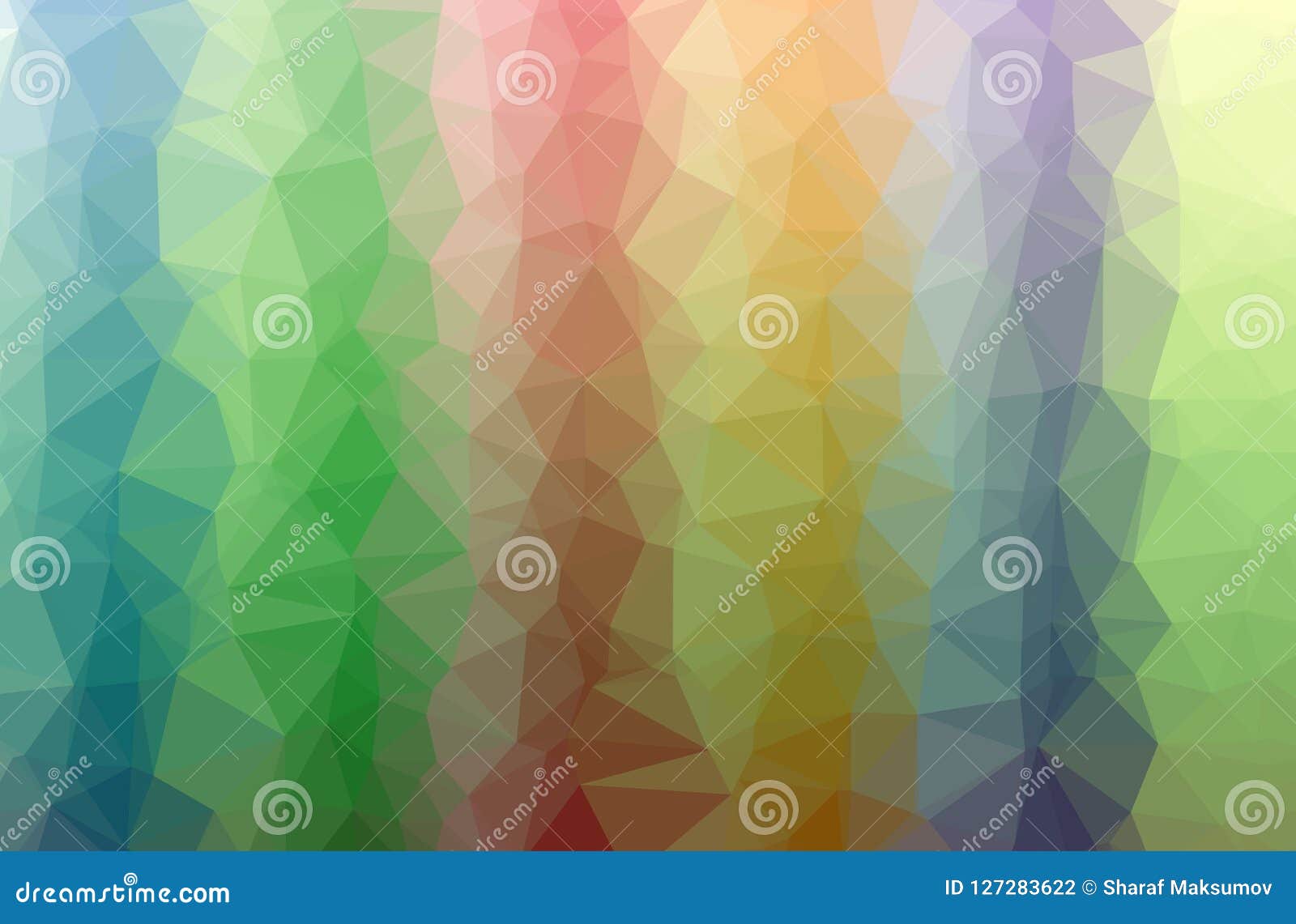 Illustration of Green Abstract Polygonal Beautiful Multicolor ...