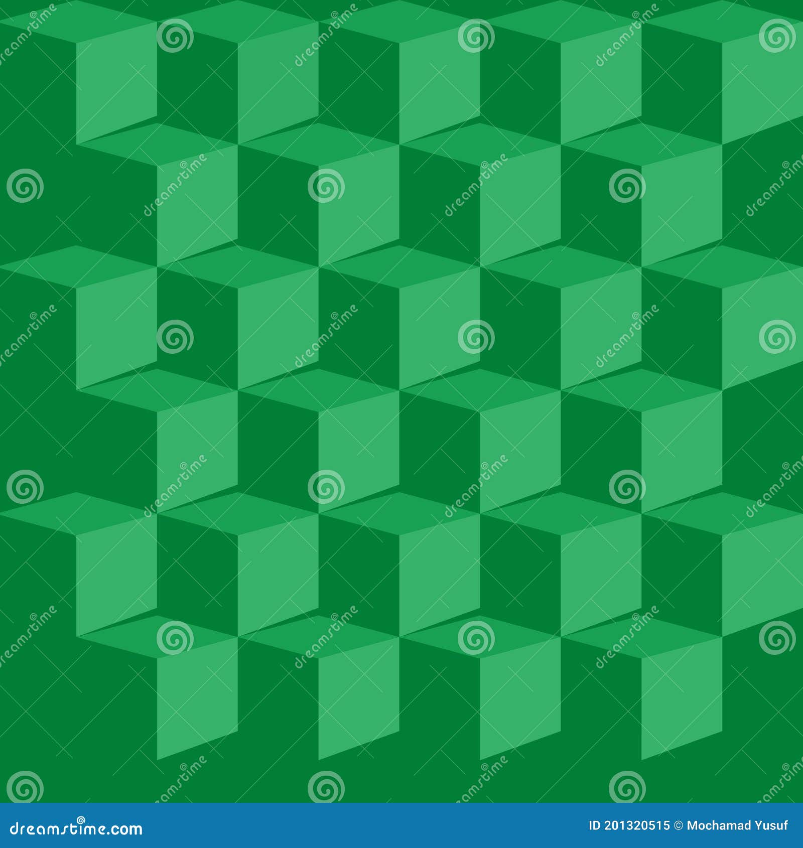 Green Cubic Seamless Texture Pattern Stock Illustration - Illustration ...