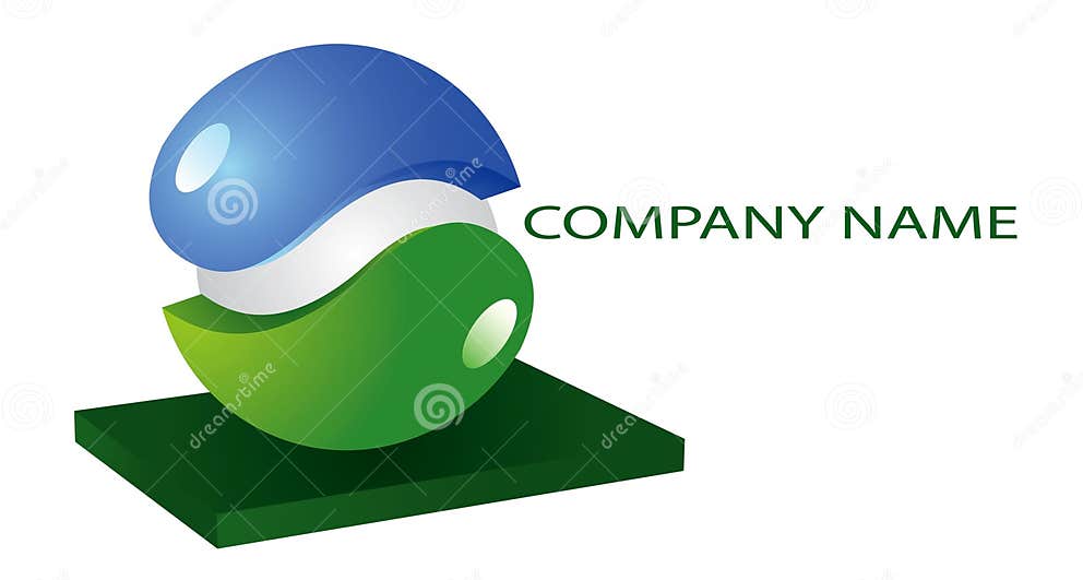 Illustration Green Blue Logo Stock Vector - Illustration of environment ...