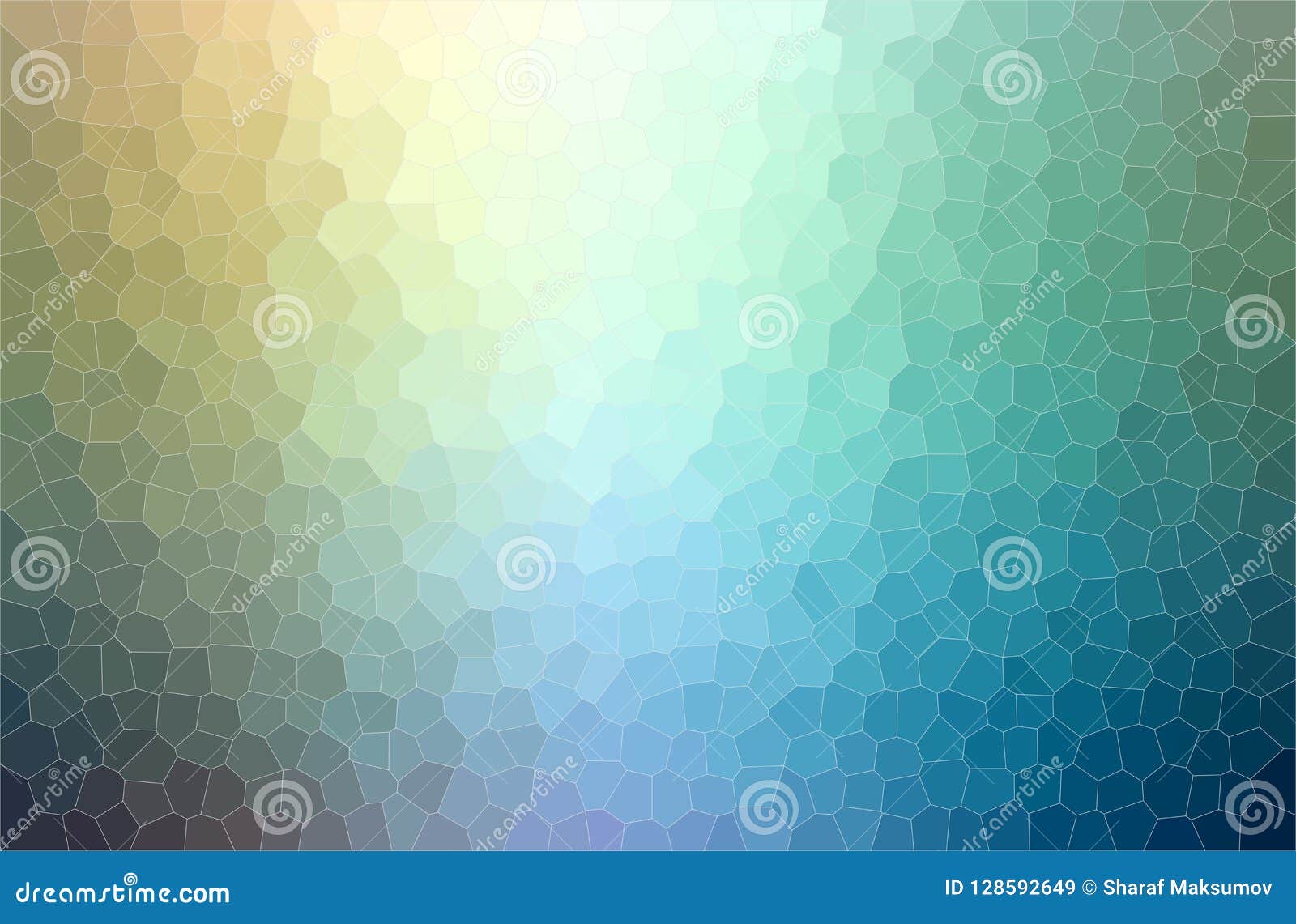 Illustration of Green and Blue Small Hexagon Horizontal Background ...