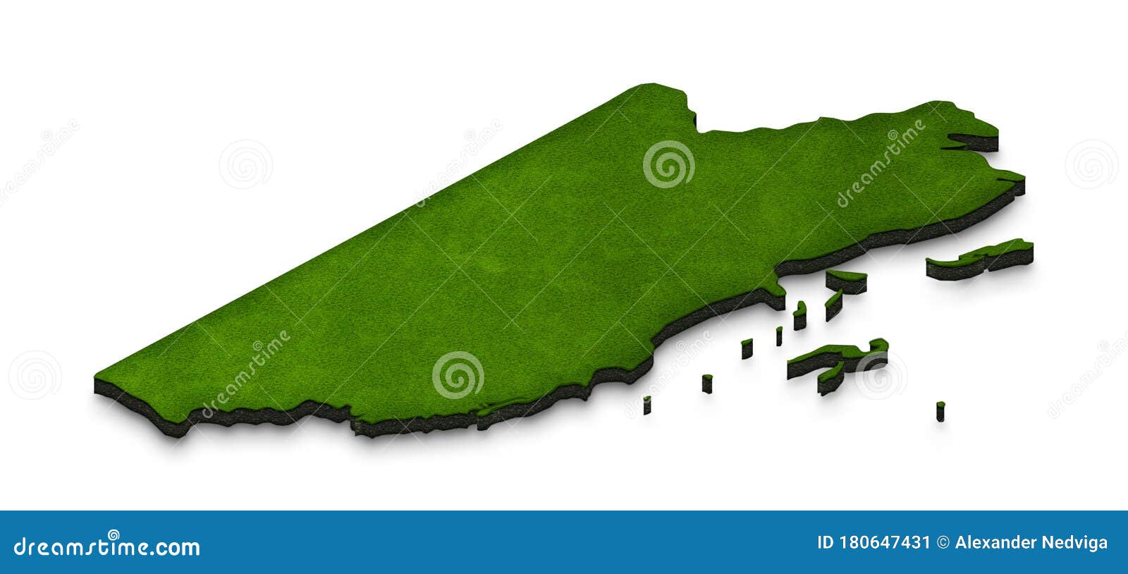 Map Of Belize. 3D Isometric Perspective Illustration Royalty-Free Stock ...