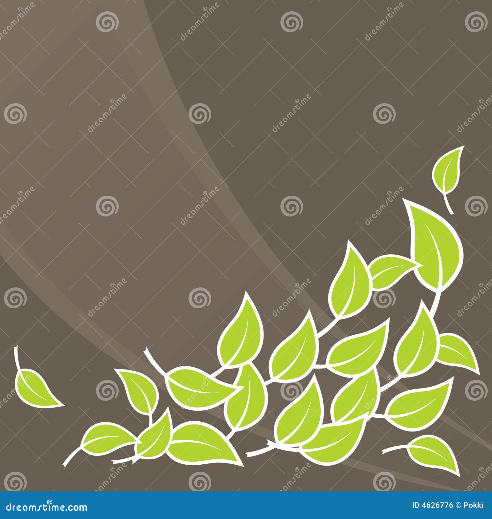 Illustration of Green Leafs. Vector Stock Vector - Illustration of ...