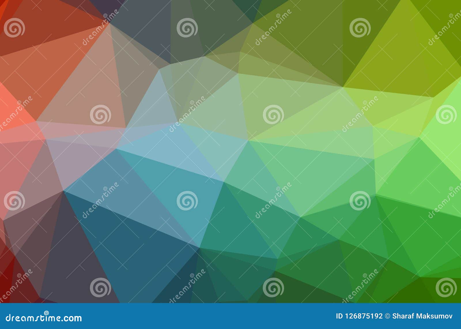 Illustration of Green Low Poly Nice Multicolor Background. Stock ...