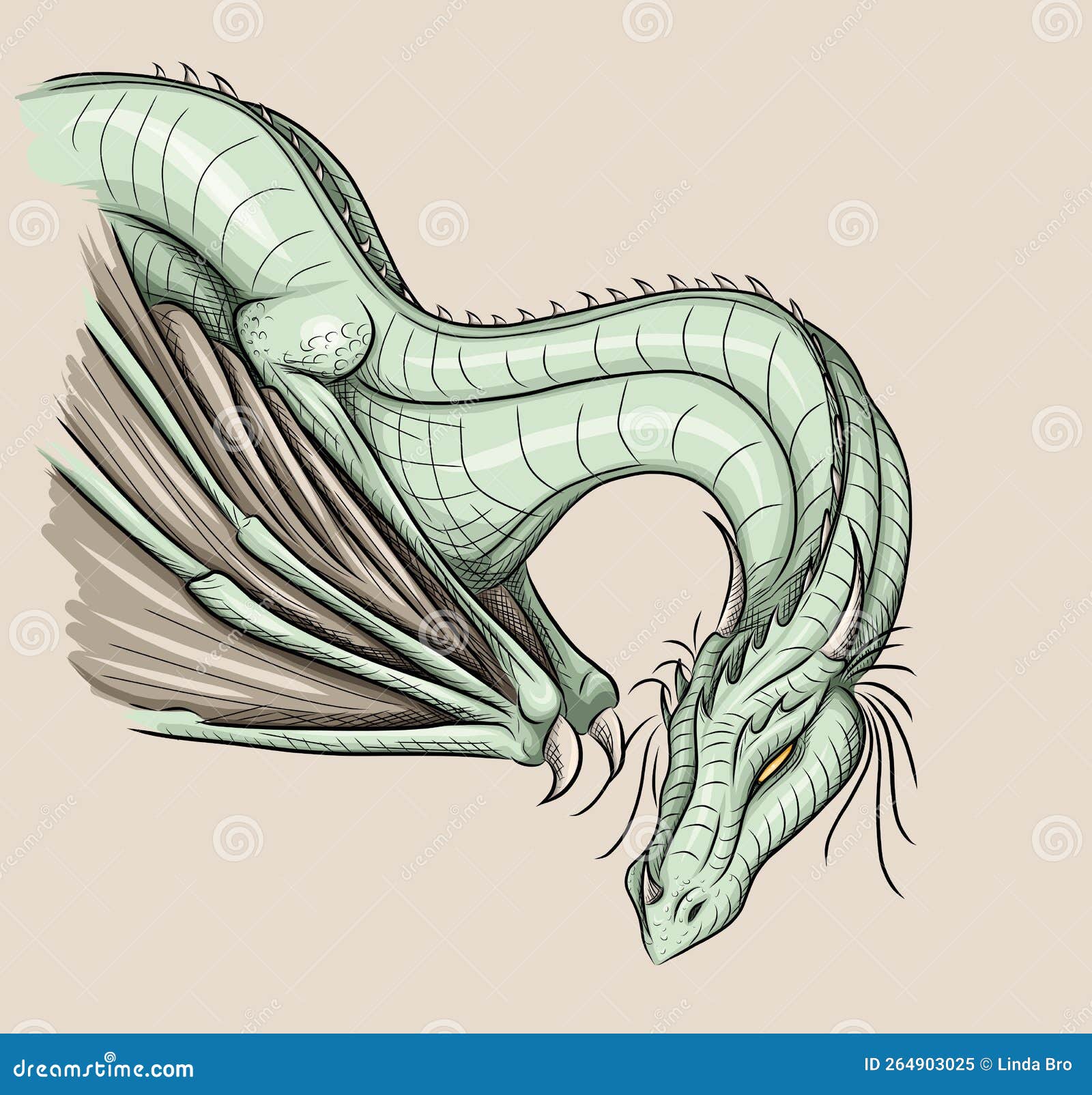 Winged Dragon Spewing Flame - Vector Silhouette Picture For Logo Or ...