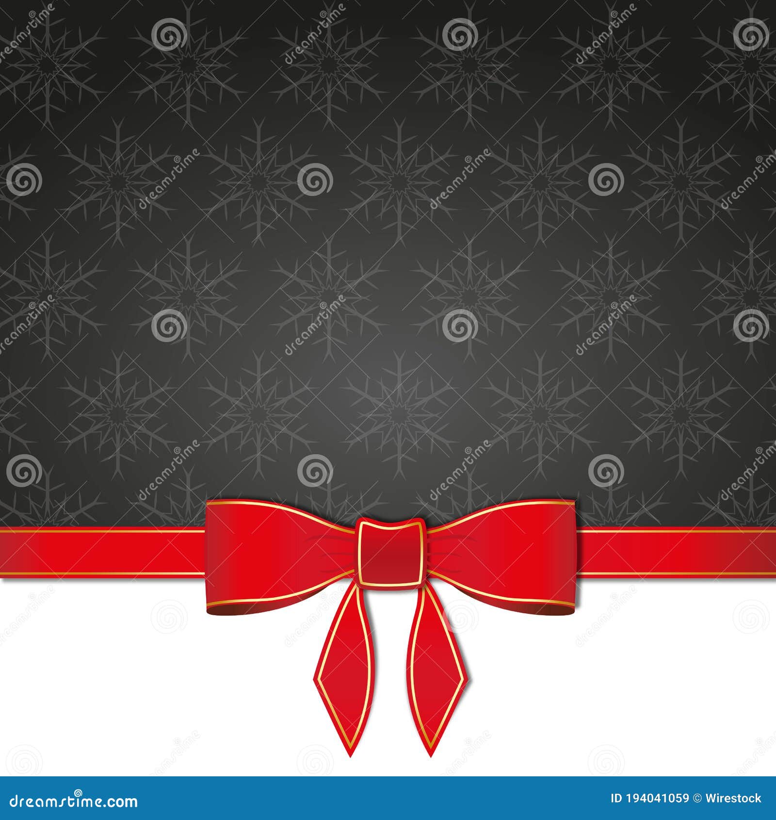 Illustration of Greeting Card with Red Ribbon Stock Illustration ...