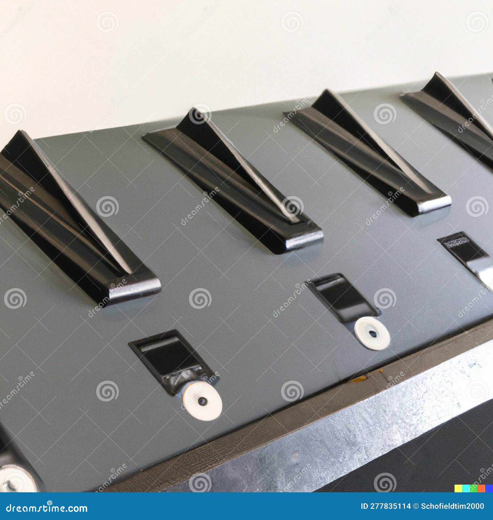 Illustration of Grey Voting Machines. AI Image Stock Illustration ...