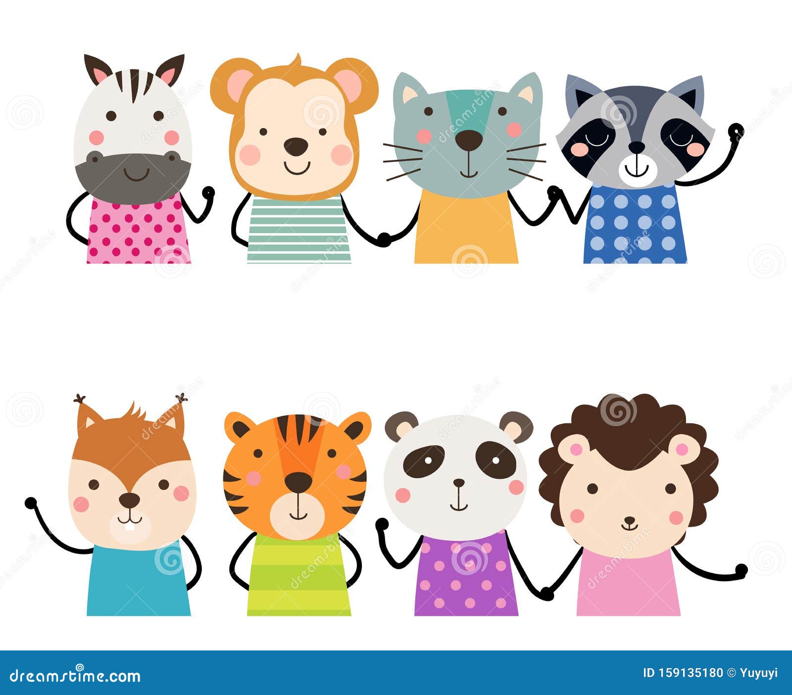 Group of animals stock vector. Illustration of graphic - 159135180