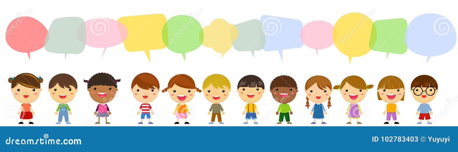 Group of Children Collection Stock Vector - Illustration of school ...