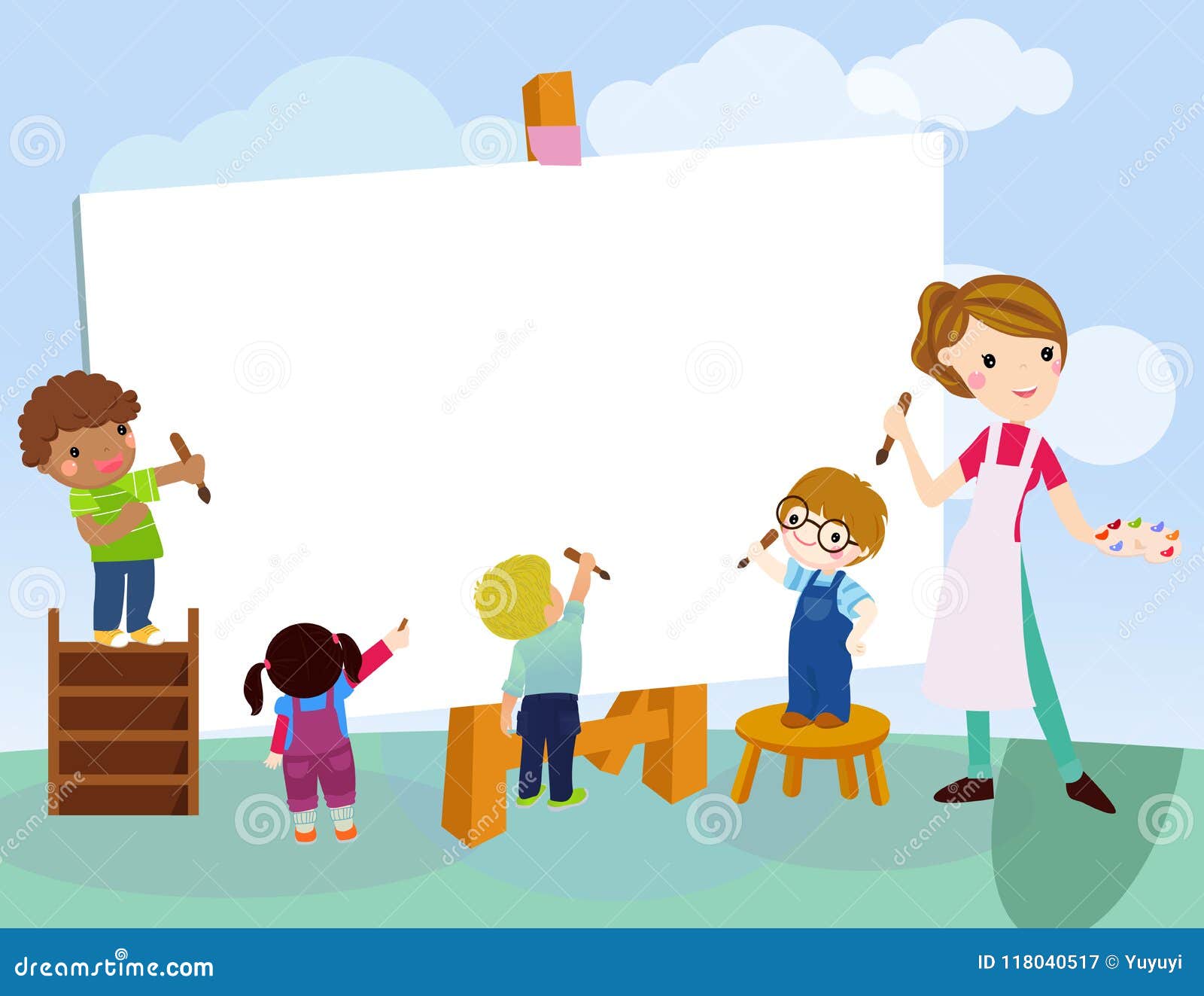 Drawing Teacher Icon. Education Symbol Sign Pictogram Royalty-Free ...