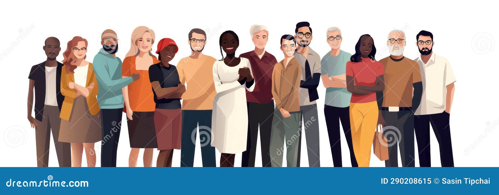 Illustration of Group of Diverse Multiethnic People with Different Jobs ... Illustration of Group of Diverse Multiethnic People with Different Jobs ...