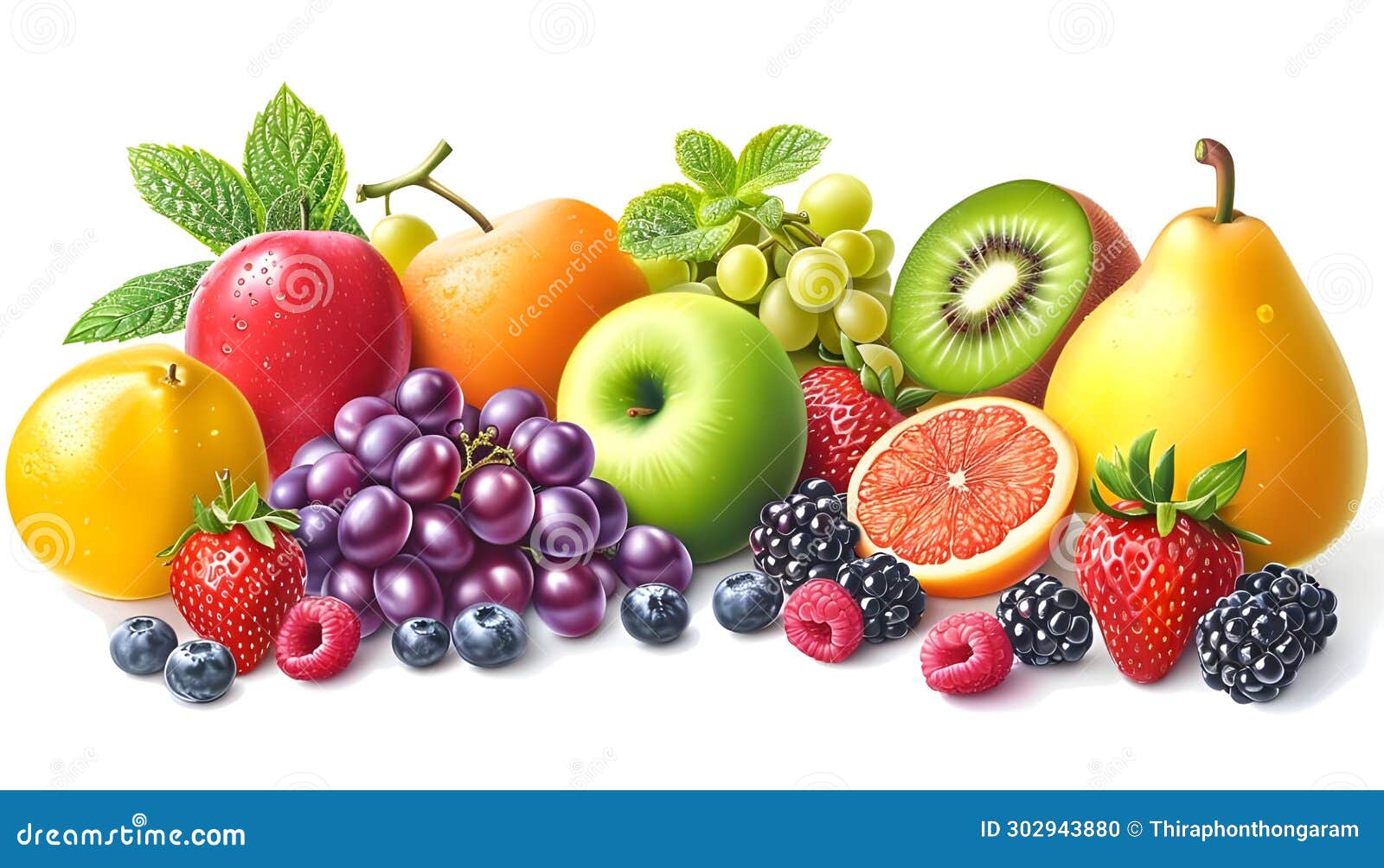 Illustration of a Group of Fruits Stock Photo - Image of fruit, group ...