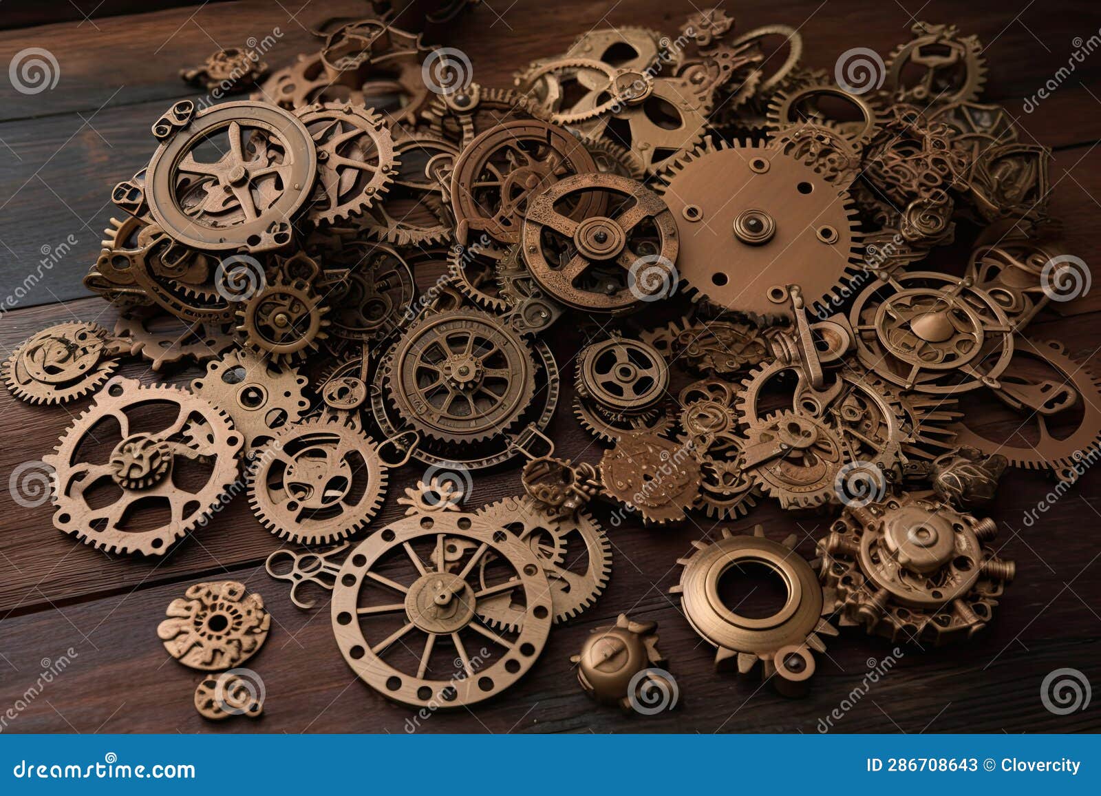 Table With Steampunk Objects Stock Photography | CartoonDealer.com ...