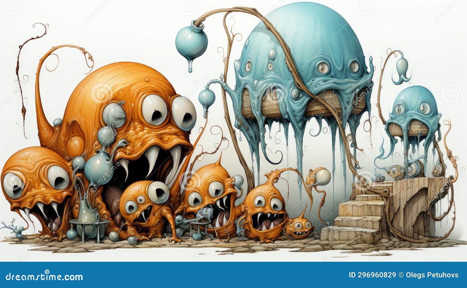 Strange Orange Glowing Planet With Sun Royalty-Free Illustration ...