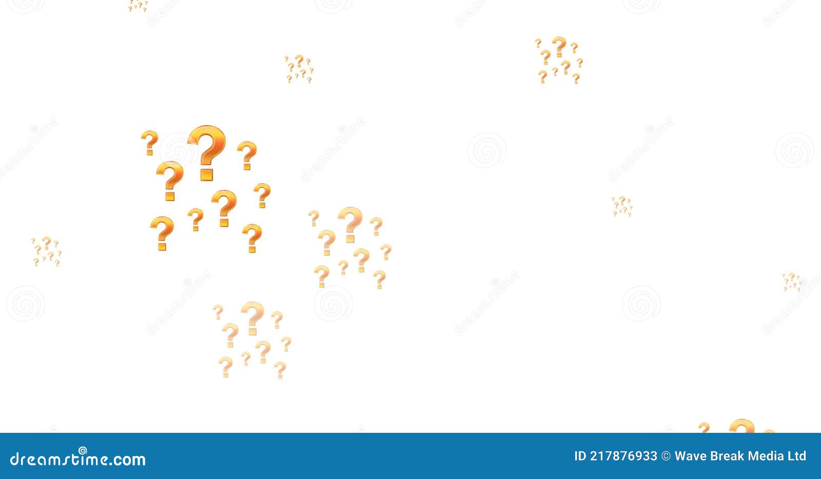 Illustration of Groups of Multiple Yellow and Orange Question Marks on ...