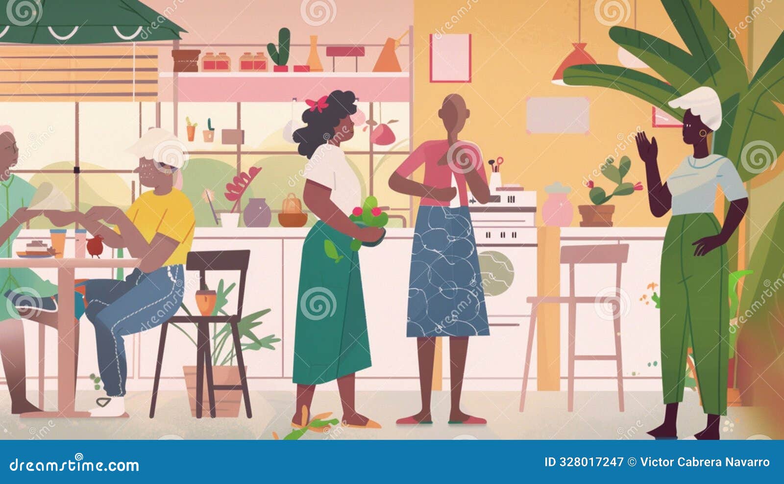 Illustration of Groups of People Interacting Together Stock ...