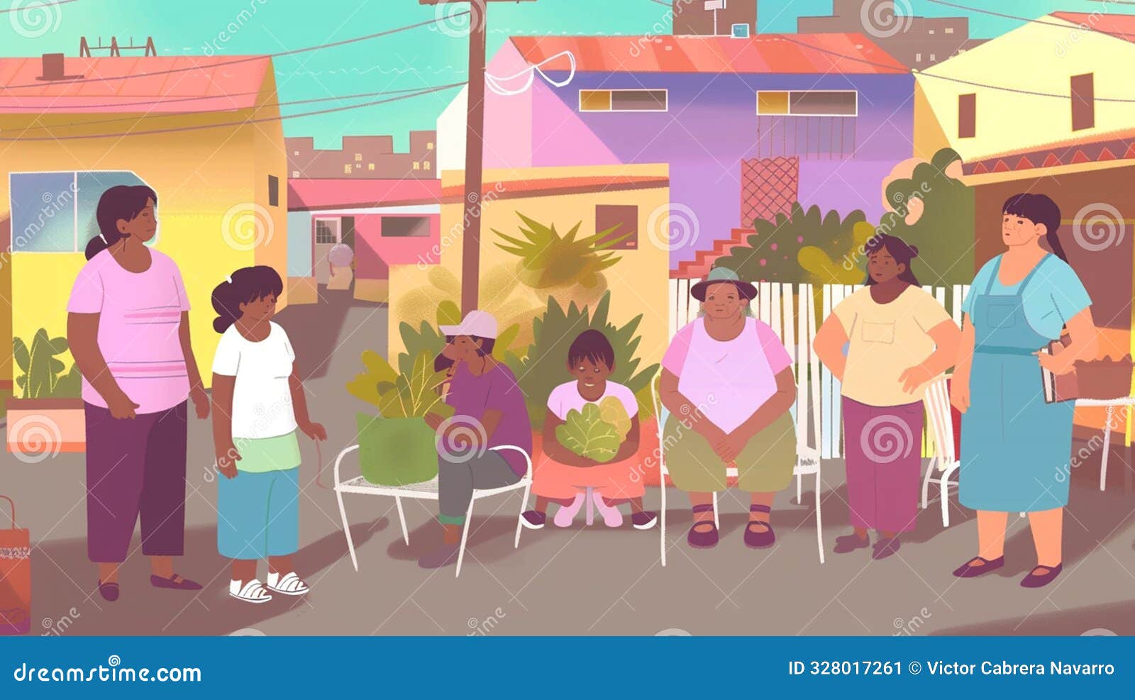 Illustration of Groups of People Interacting Together Stock ...