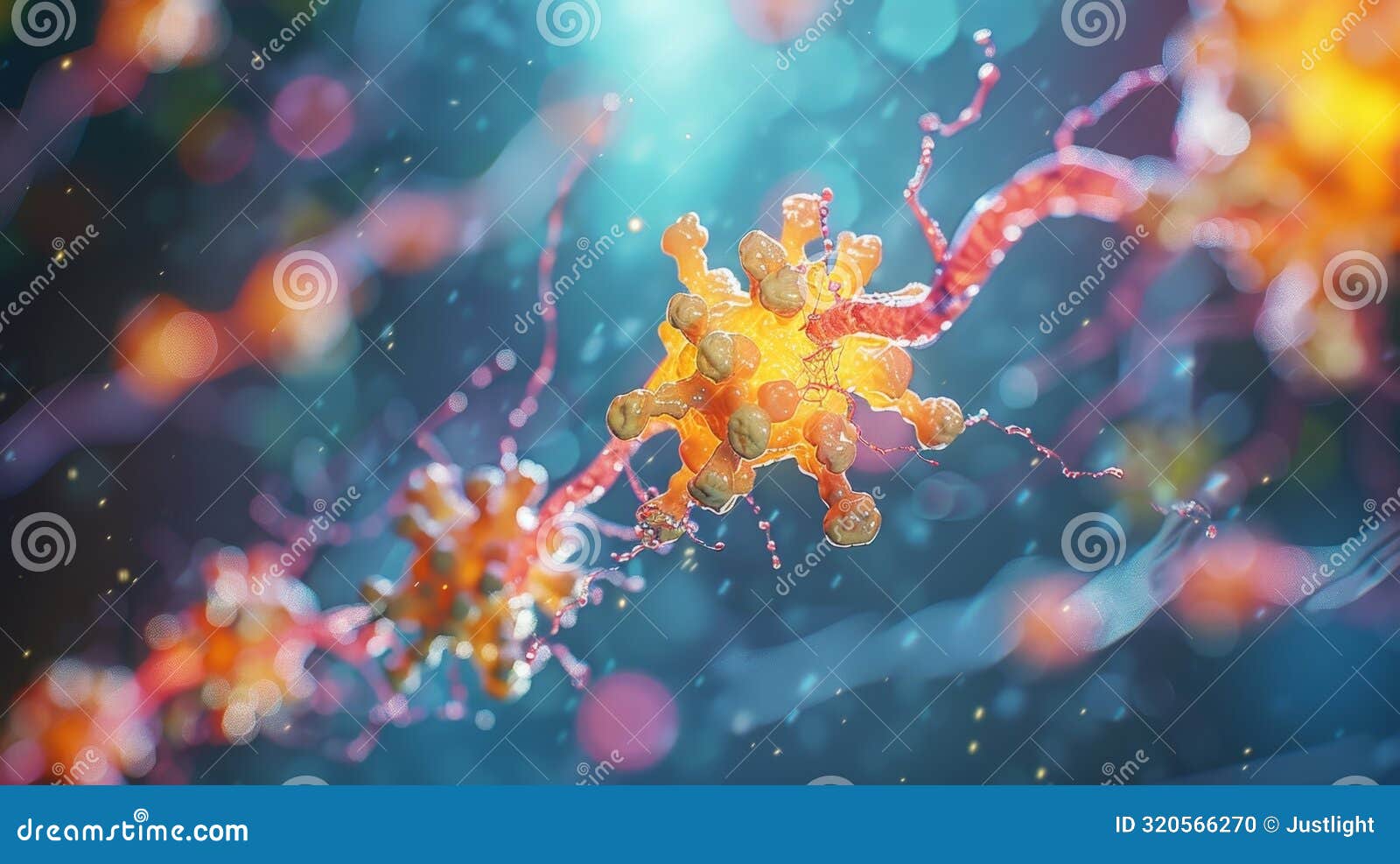 An Illustration of a Growth Factor Molecule Binding To a Receptor on a ...