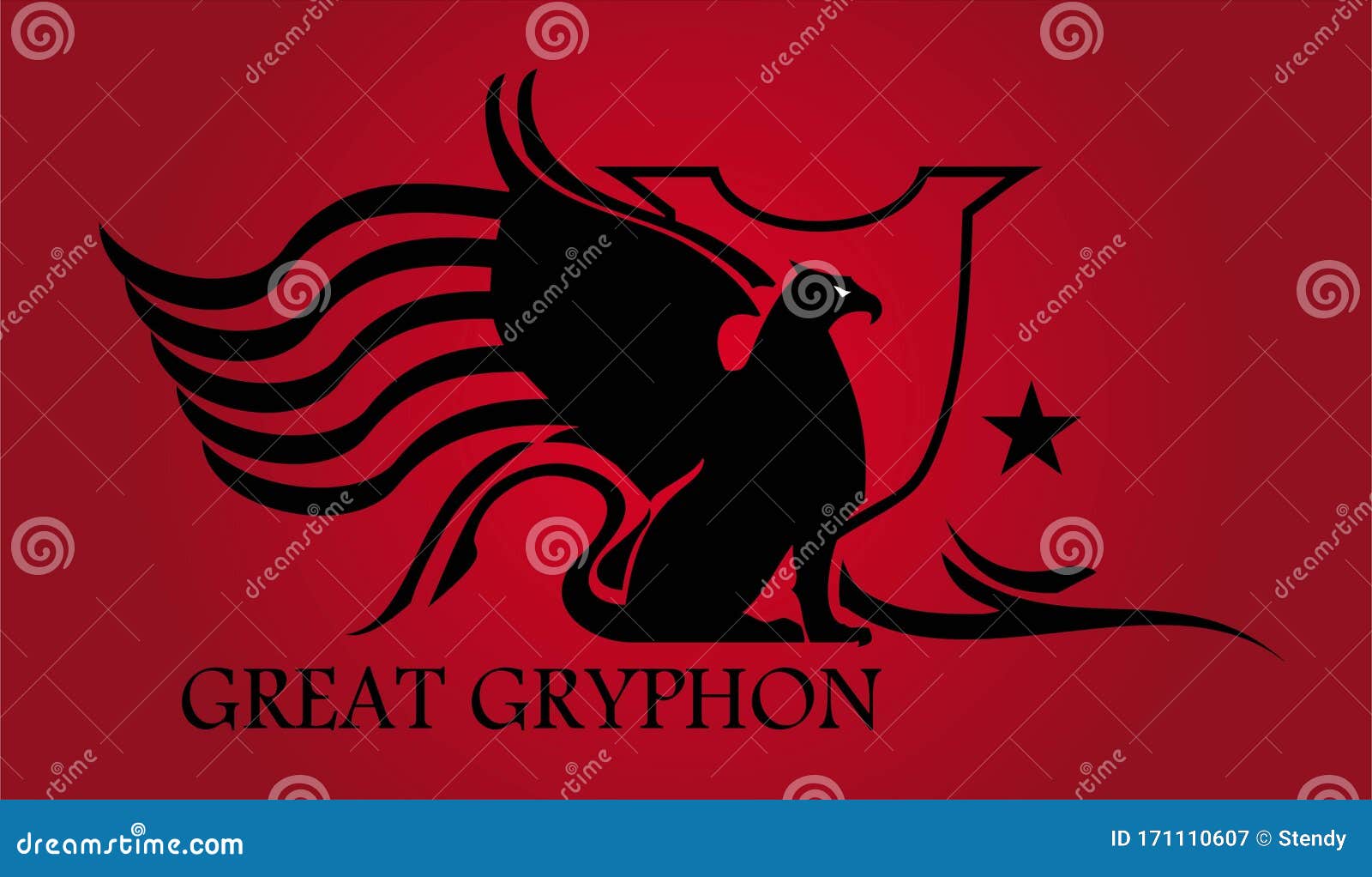 Gryphon design stock vector. Illustration of gryphon - 171110607