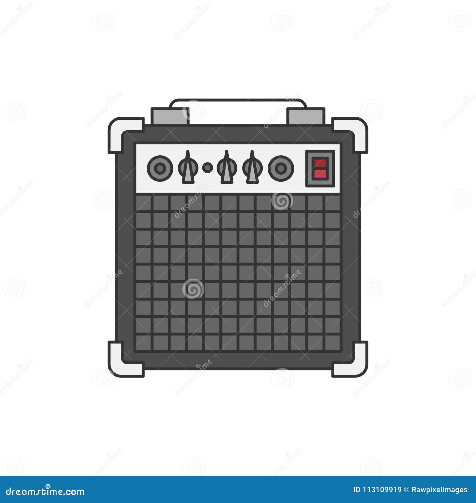 Amplifier Icon Or Logo In Pastel Color Vector Illustration ...