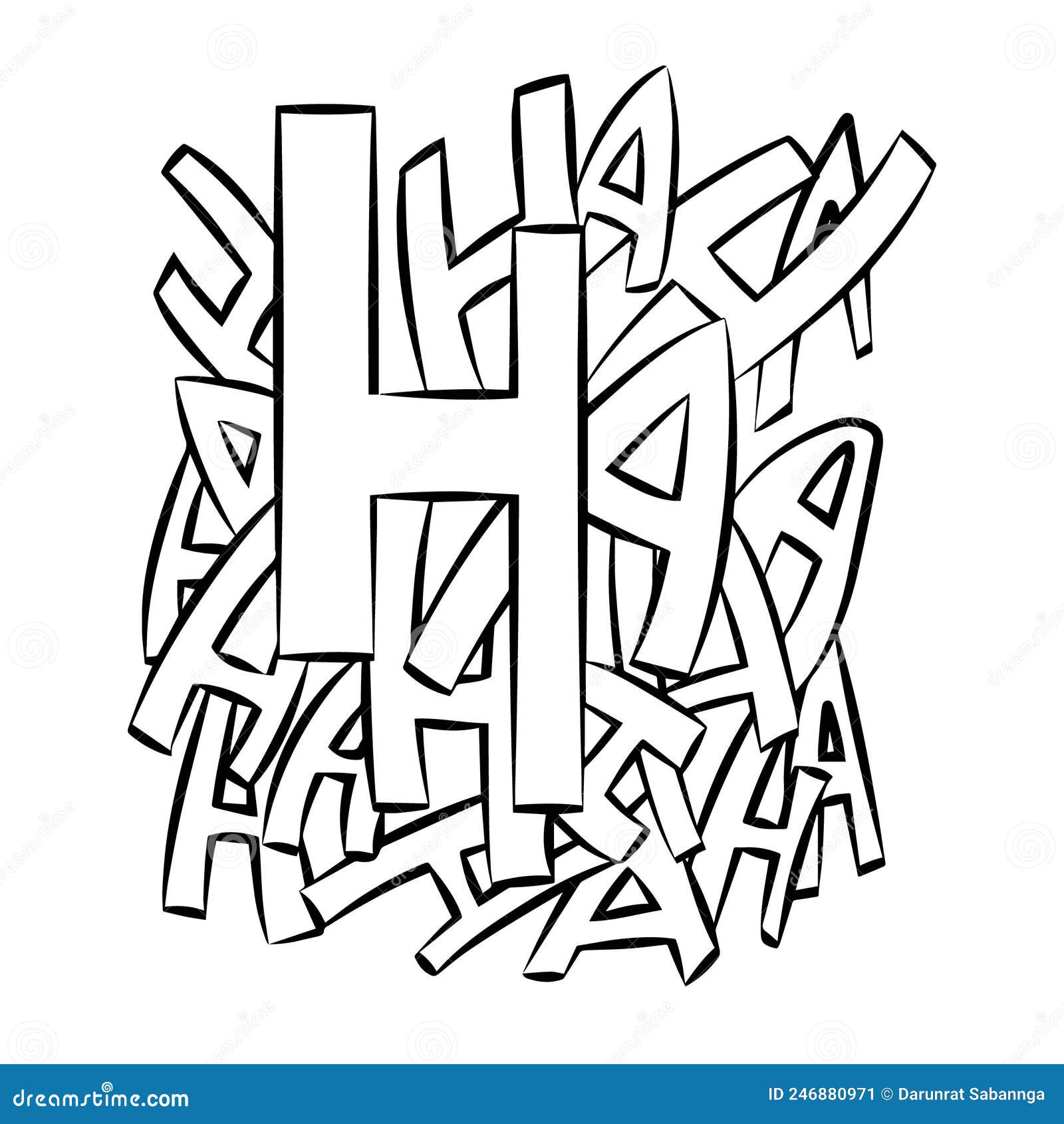Illustration:Ha Ha Letter Image for General Use Stock Illustration ...