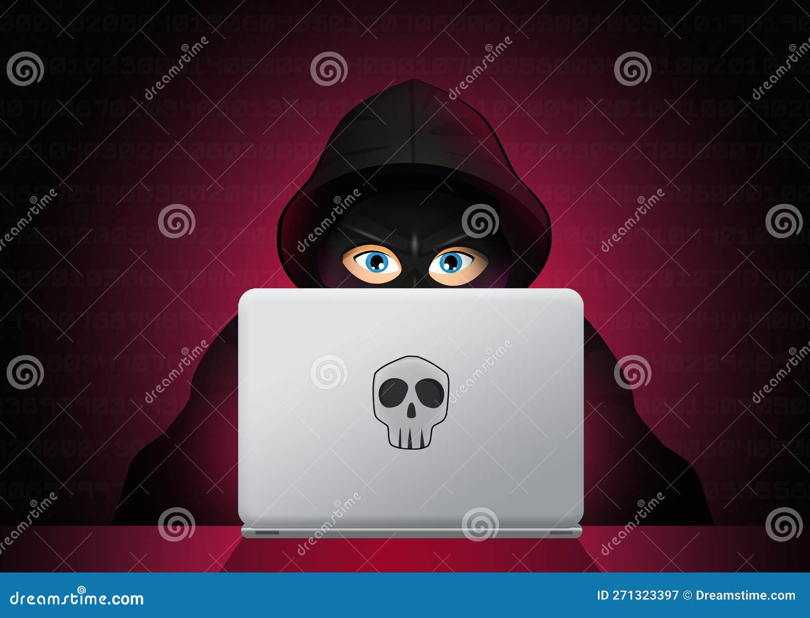 Illustration of Hacker Attack on Computers Stock Illustration ...