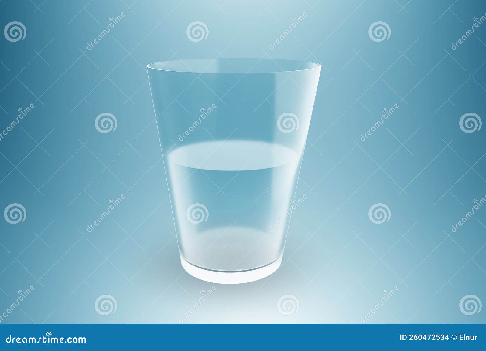 Illustration of Half Empty Half Full Concept Stock Photo - Image of ...