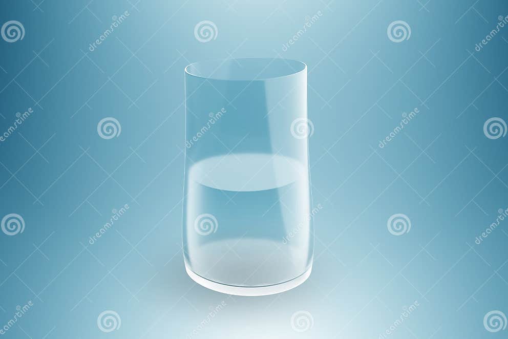 Illustration of Half Empty Half Full Concept Stock Illustration ...
