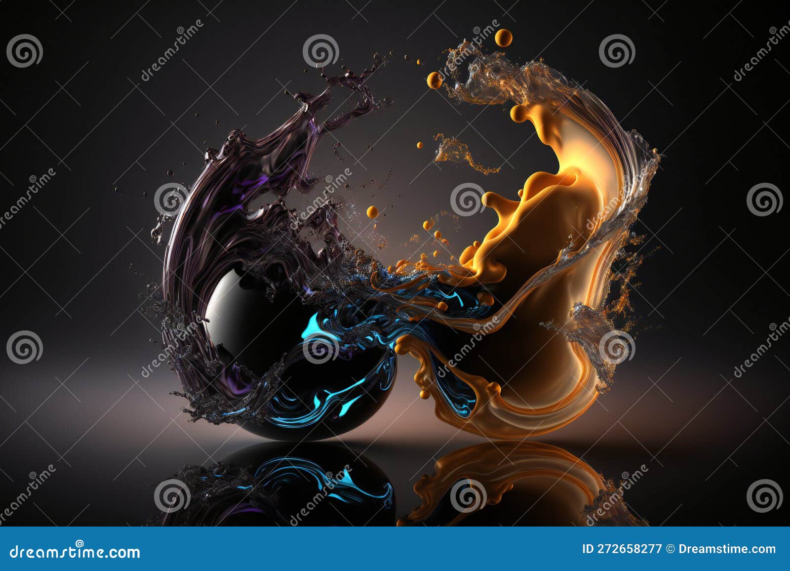 Half Solid and Liquid Dark Matter Color, Abstract, Unique Stock ...