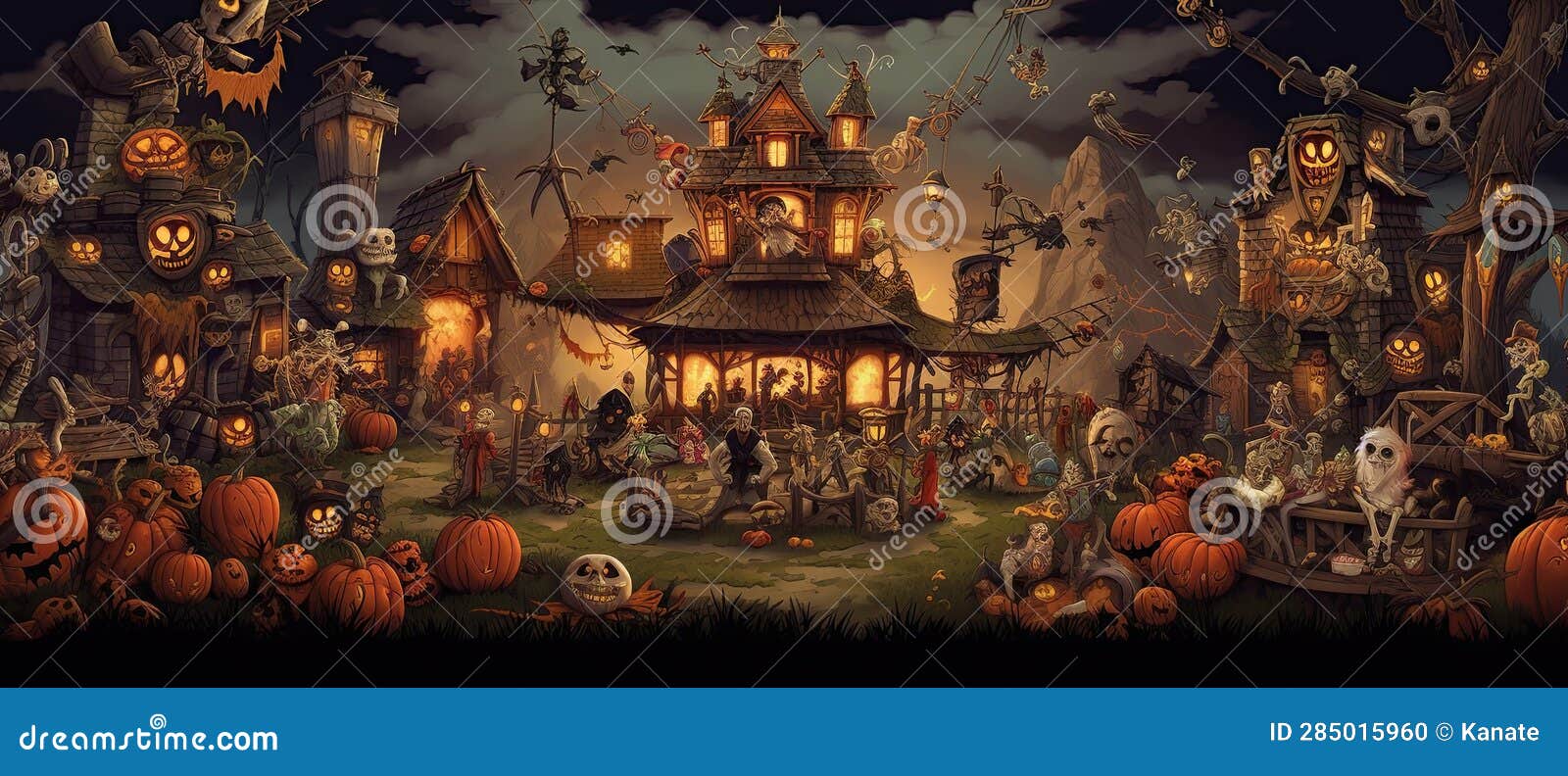 An Illustration of Halloween , AI Generated Stock Illustration ...