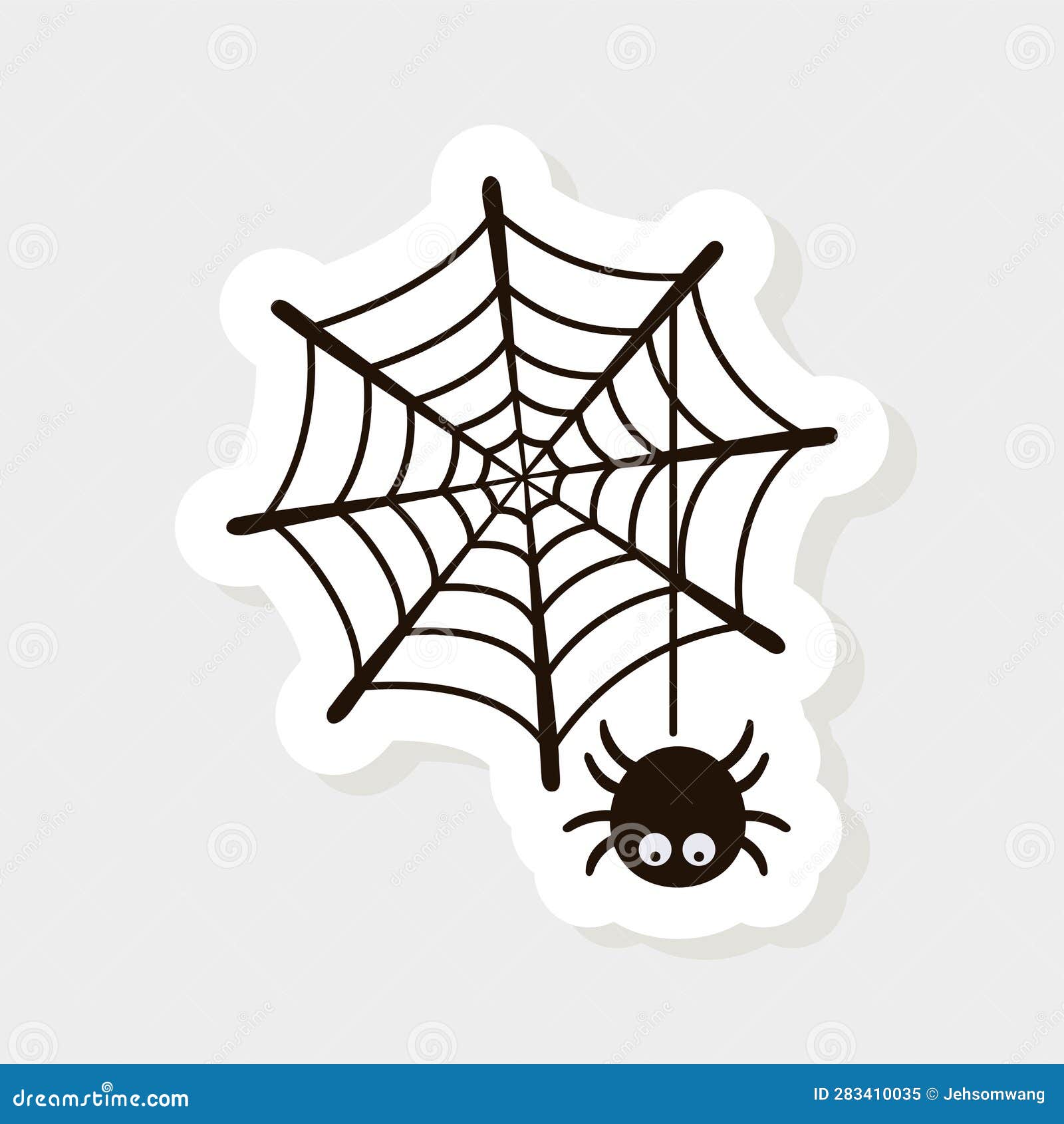 Illustration Halloween Spider Sticker Icon Stock Vector - Illustration ...