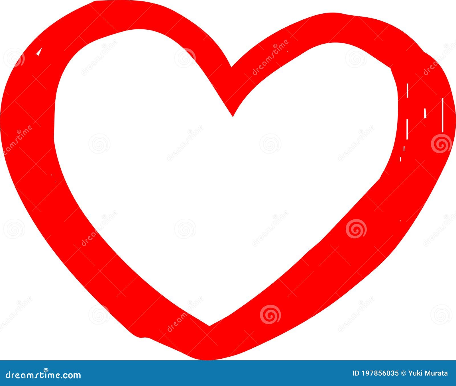 Illustration of Hand Drawn Cute Red Heart Stock Vector - Illustration ...