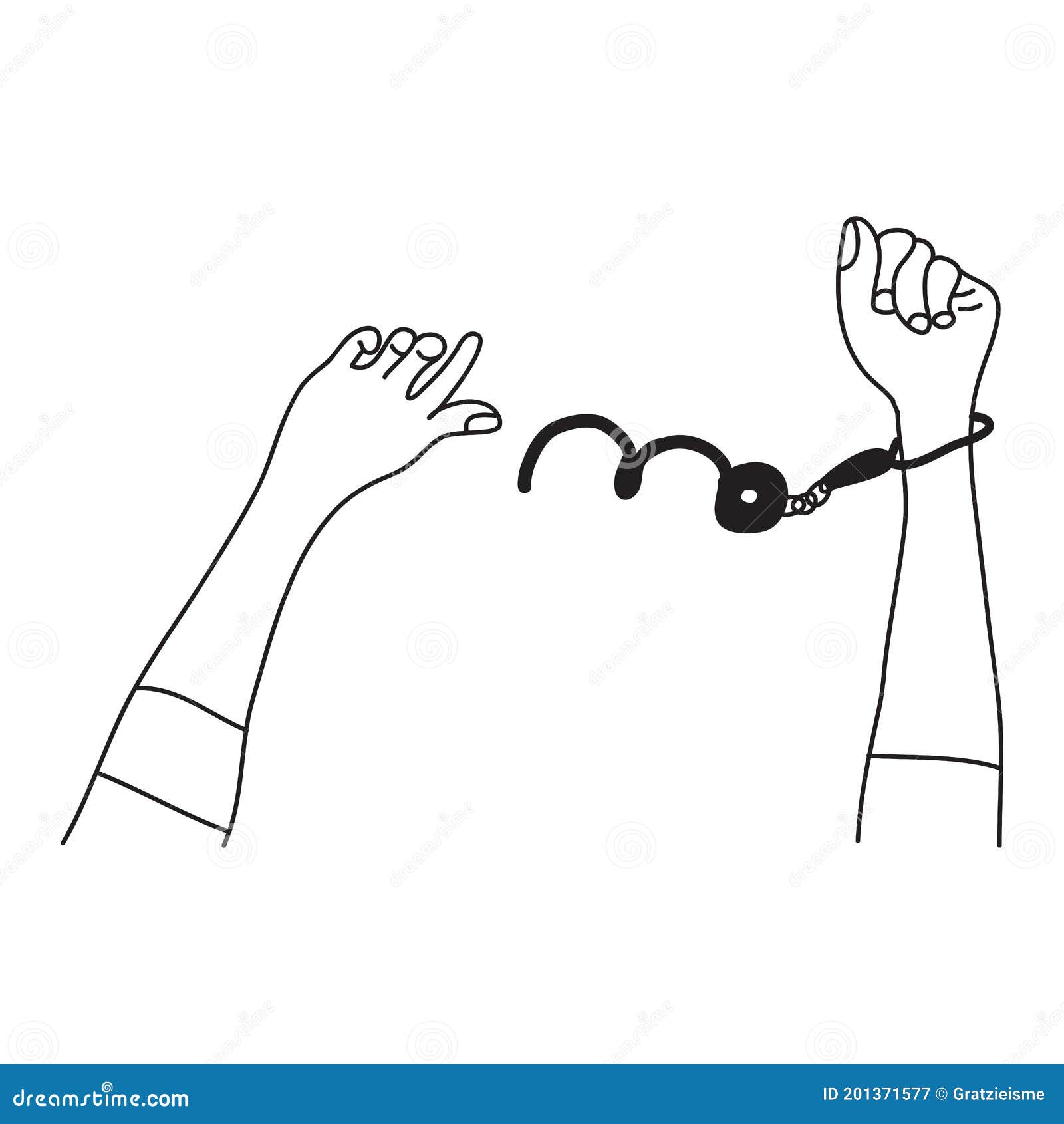 Illustration Hand Drawn of Freedom of Women from Violence Stock Vector ...