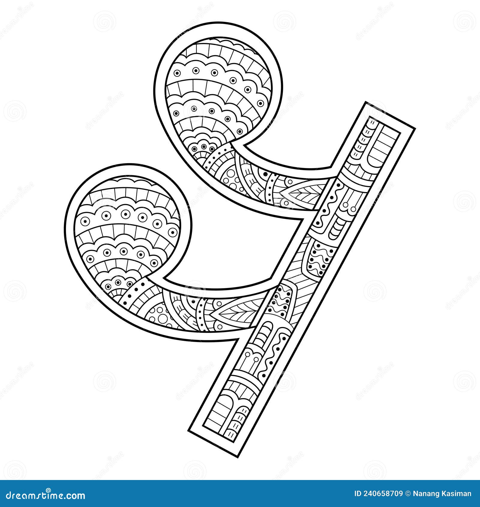Hand Drawn of Musical Notes in Zentangle Style Stock Vector ...