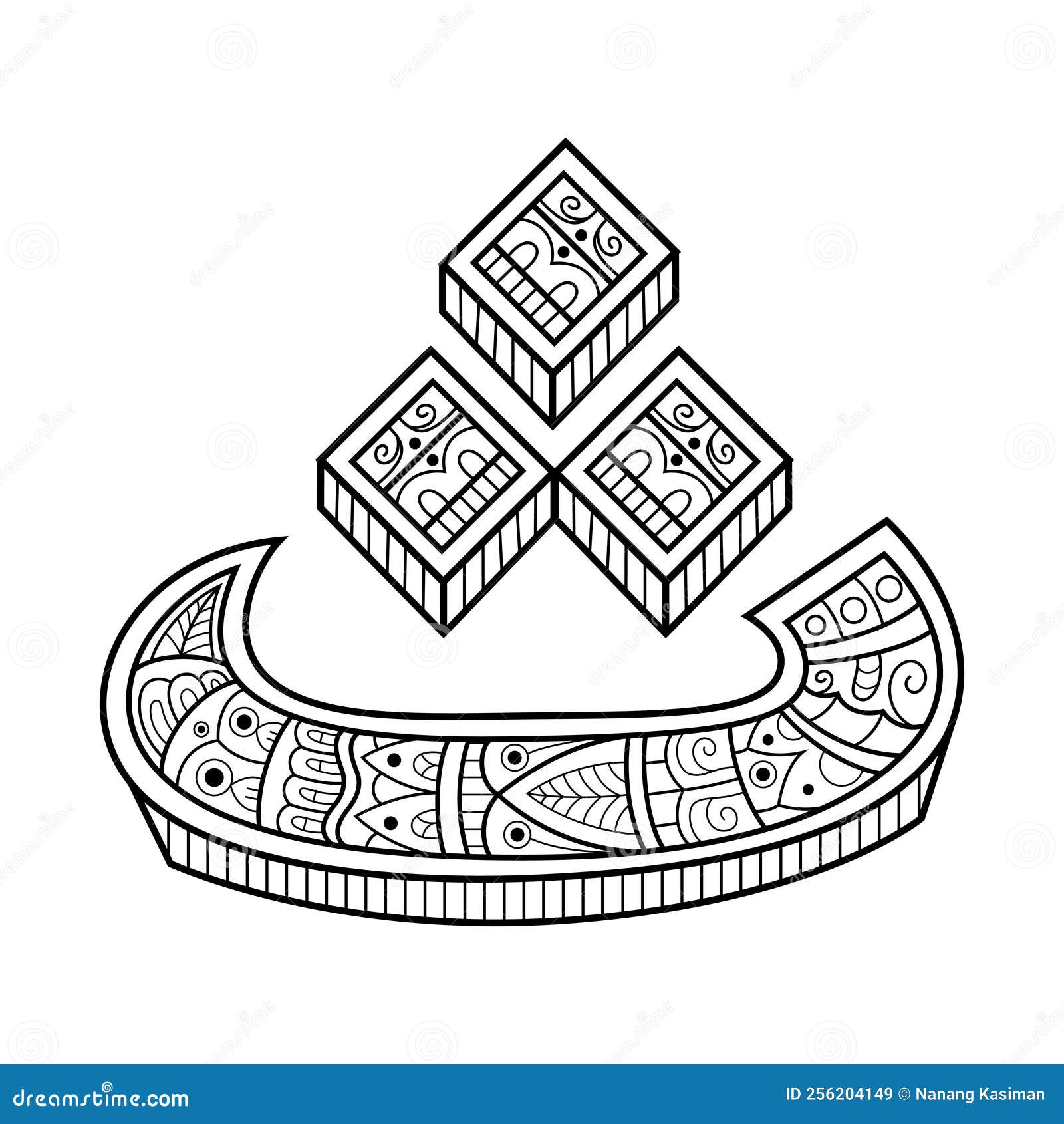 Hand Drawn of Tsa in Zentangle Style Stock Vector - Illustration of ...